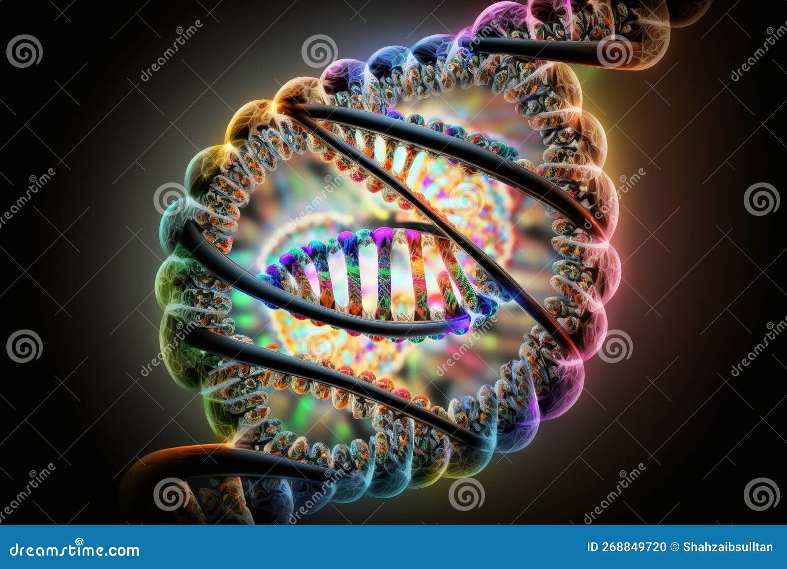 DNA Molecule Composition. Double Helix of DNA. Stock Illustration ...