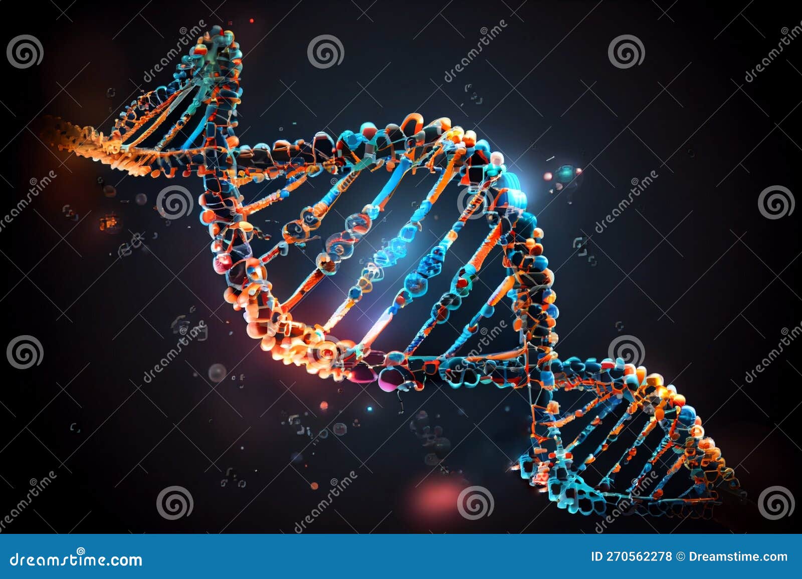 DNA Molecule Composition. Double Helix of DNA Stock Illustration ...