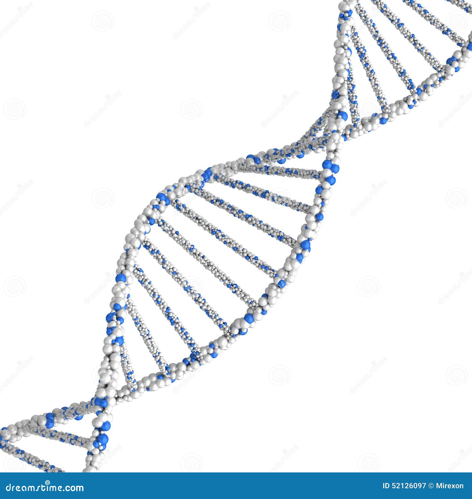 DNA Molecule. 3d Render on a White Background Stock Illustration ...