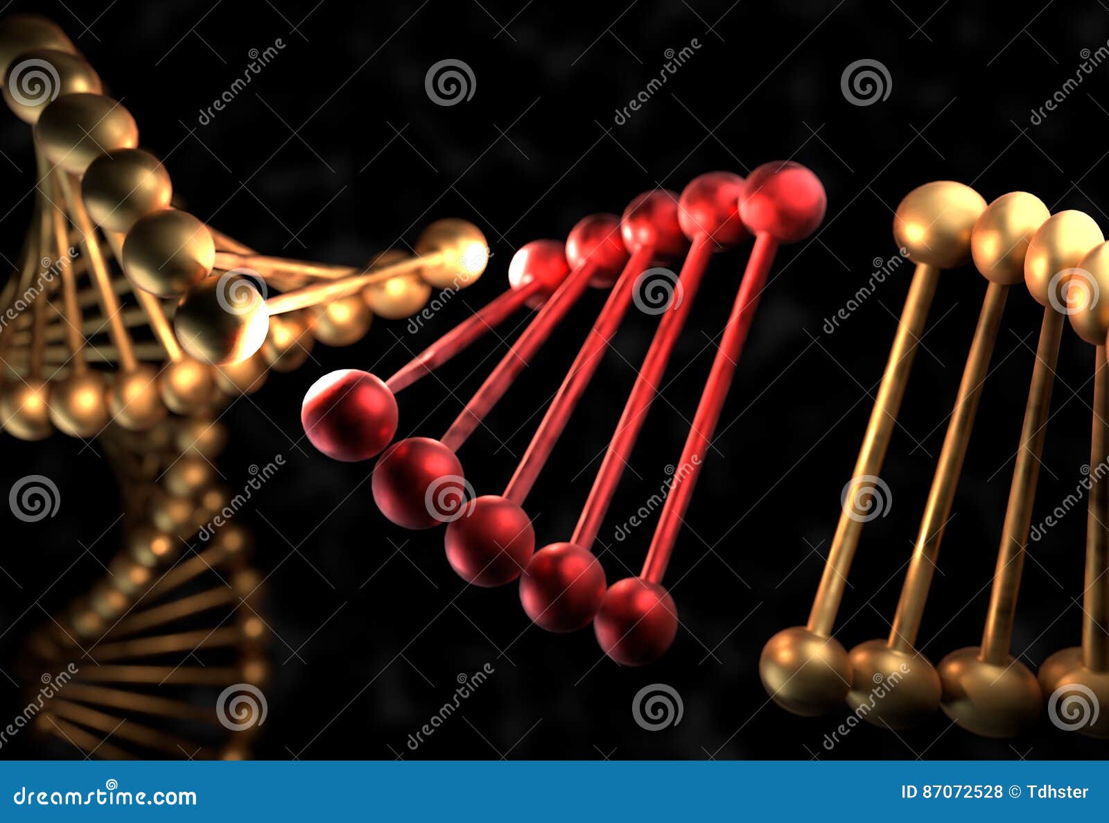 The DNA Molecule with Defective Gene 3d Illustration Stock Illustration ...