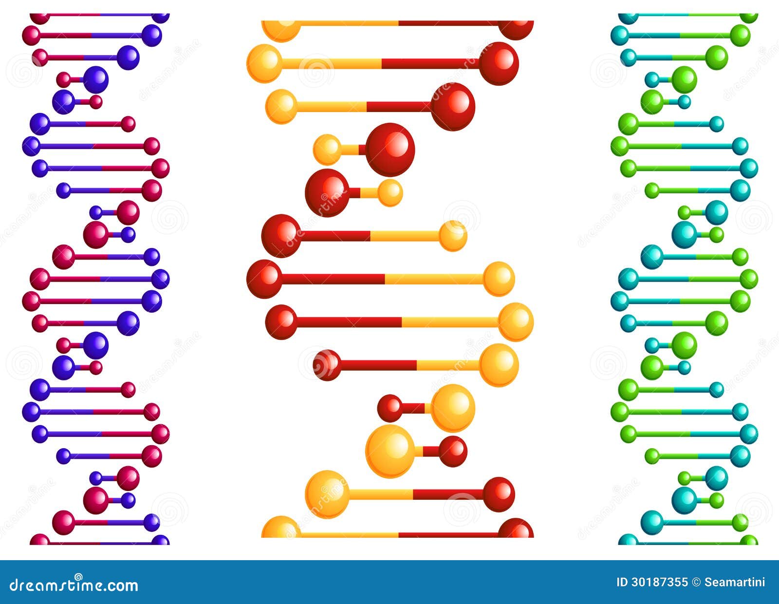 DNA molecule with elements stock vector. Illustration of genetic - 30187355