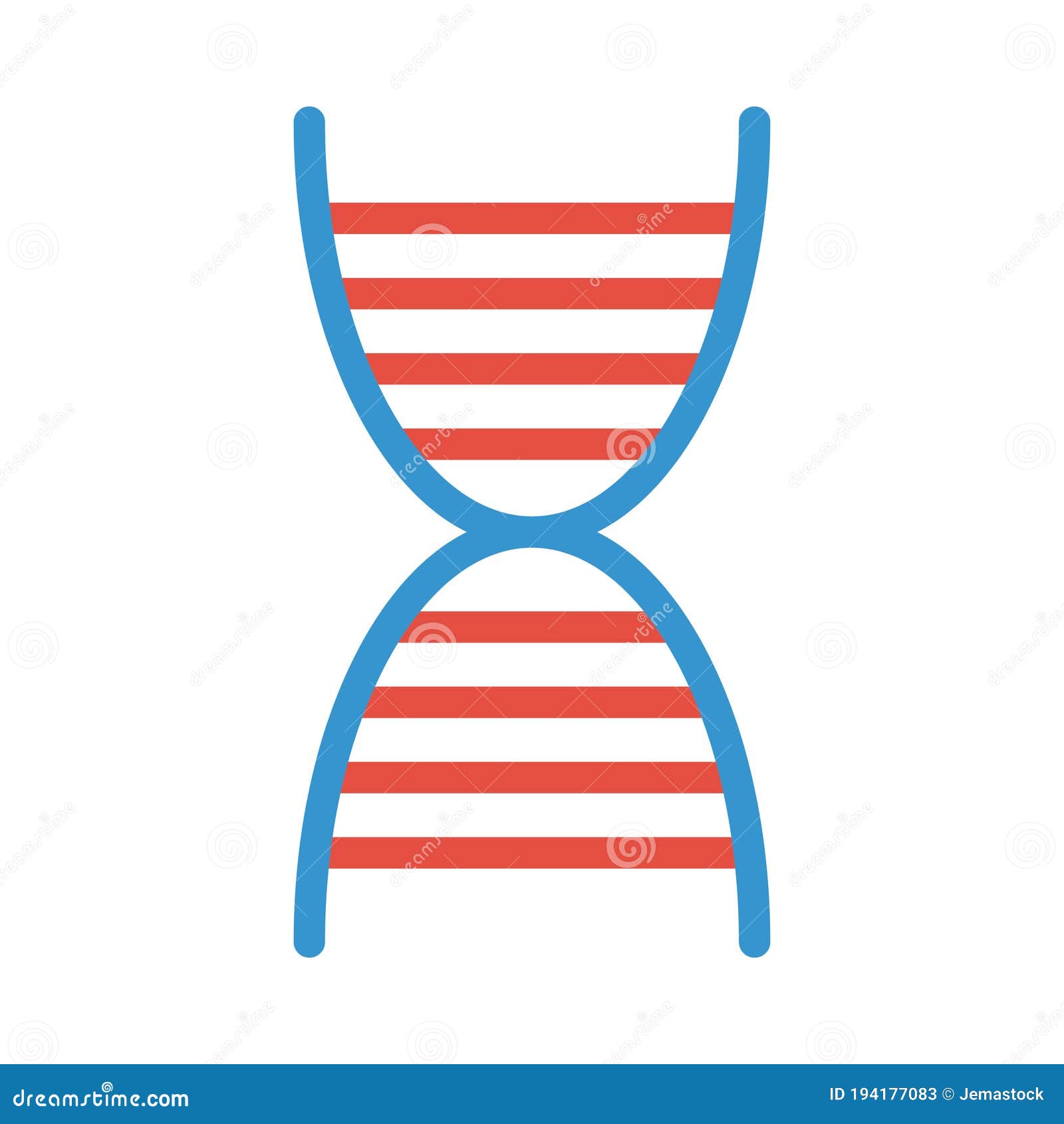 Dna Molecule Flat Style Icon Stock Vector - Illustration of molecular ...