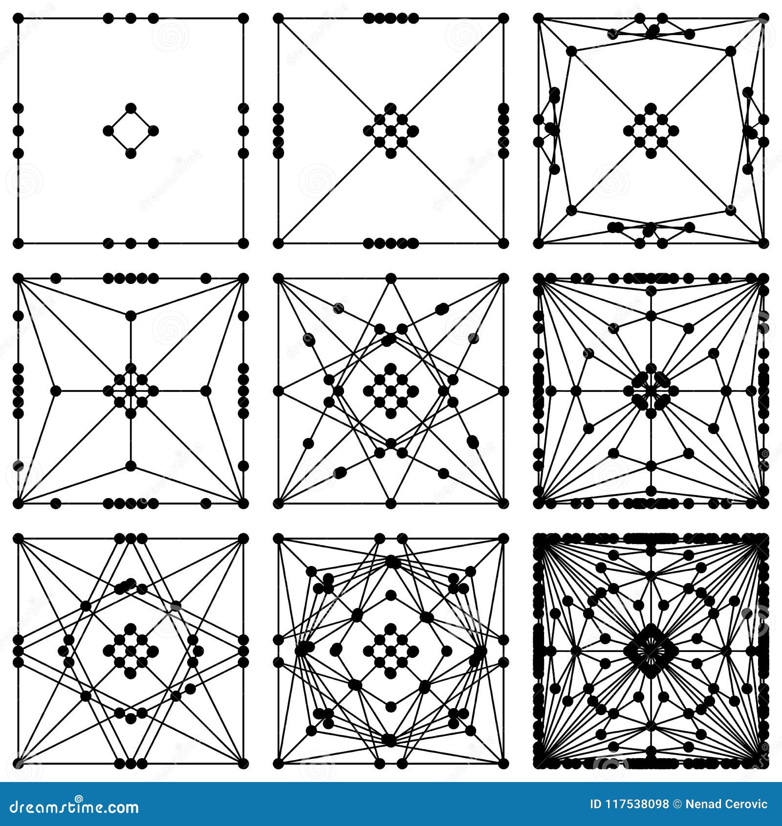 Dna Molecule Fractal Network Structure Vector Abstract Dna String Network Connection From The