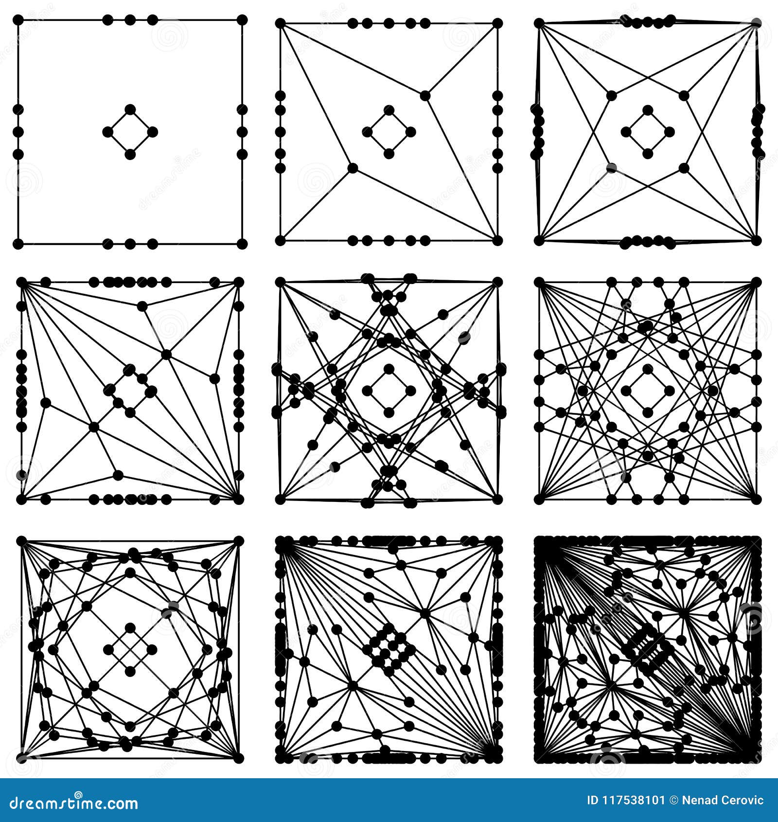Dna Molecule Fractal Network Structure Vector Abstract Dna String Network Connection From The