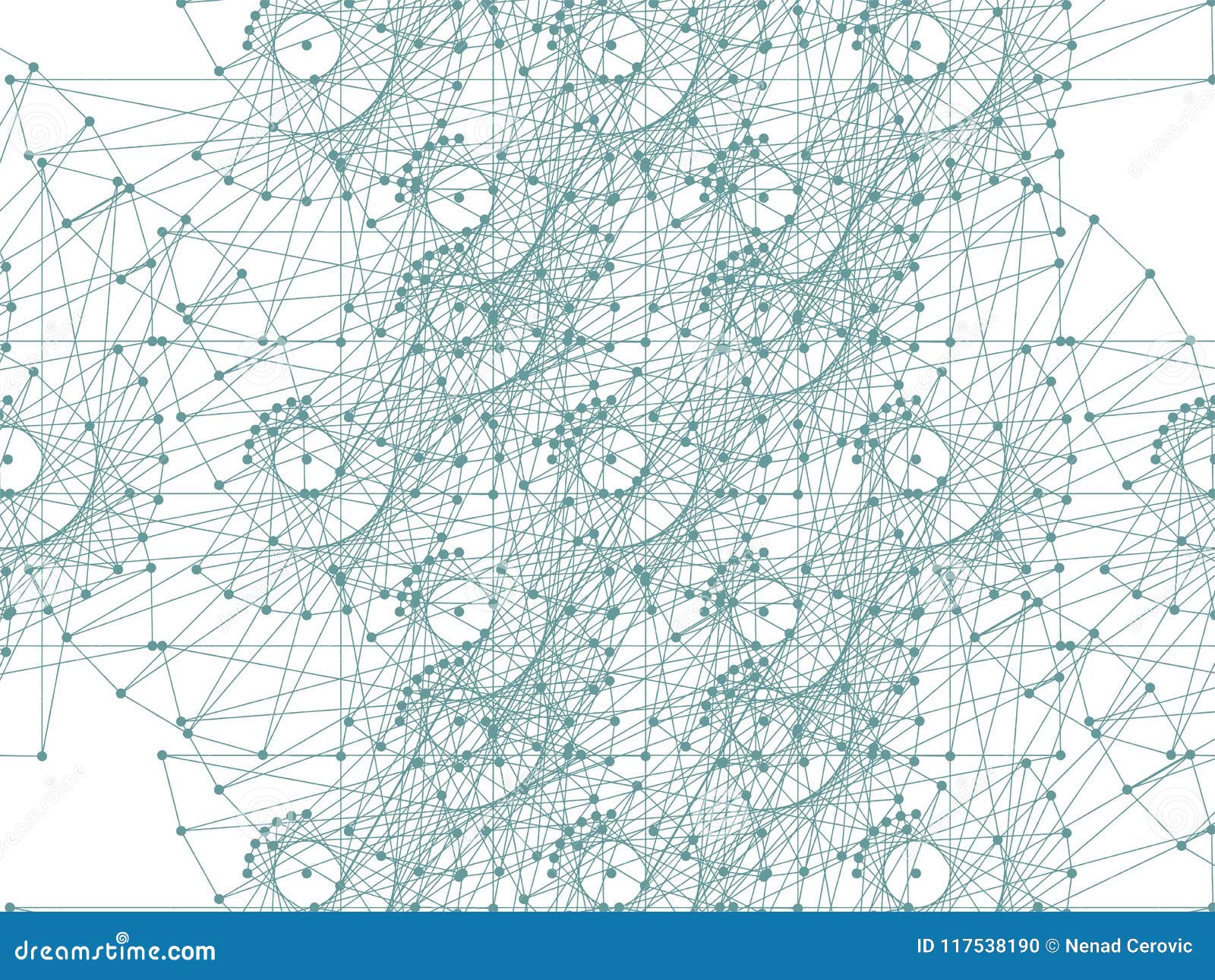 Dna Molecule Fractal Network Structure Vector Abstract Dna String Network Connection From The