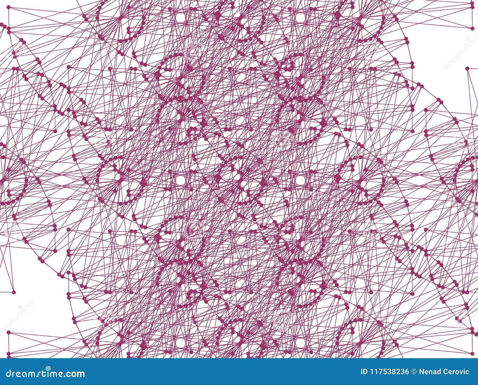 Dna Molecule Fractal Network Structure Vector Abstract Dna String Network Connection From The
