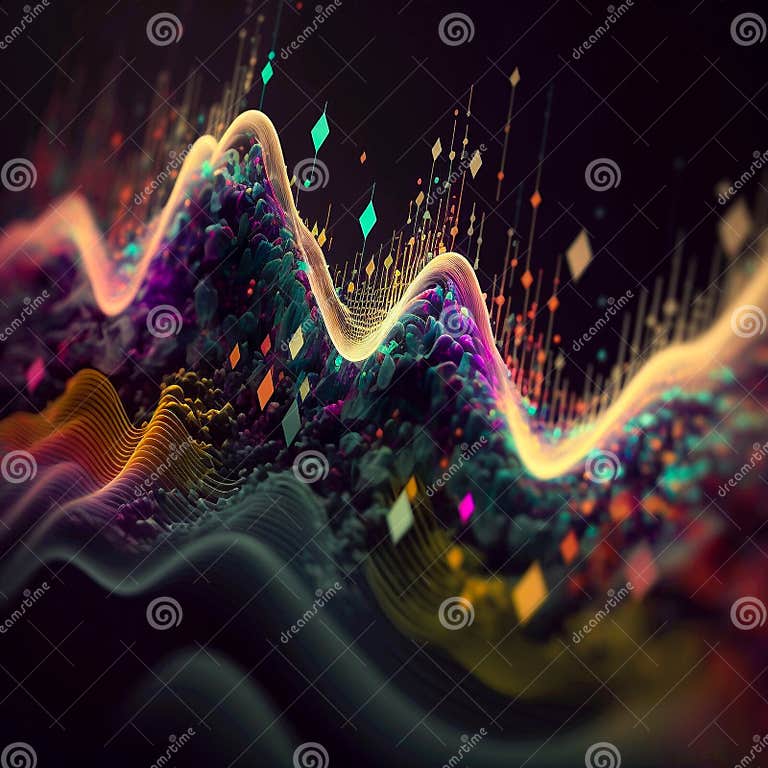 DNA Molecule Gene Structure Visualization As Multi Color Chain ...