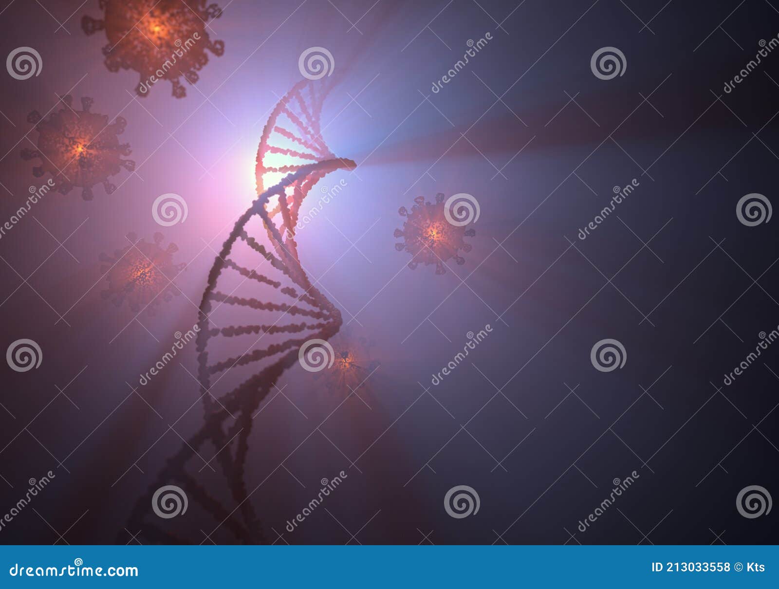 DNA Molecule Genetic Code Virus Attack Concept Stock Illustration ...