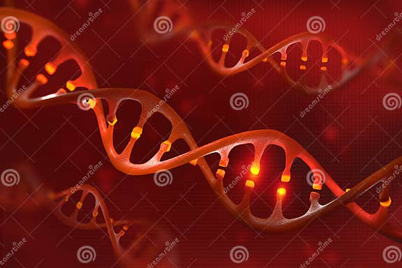 DNA Molecule. Genetic Modification Stock Illustration - Illustration of ...