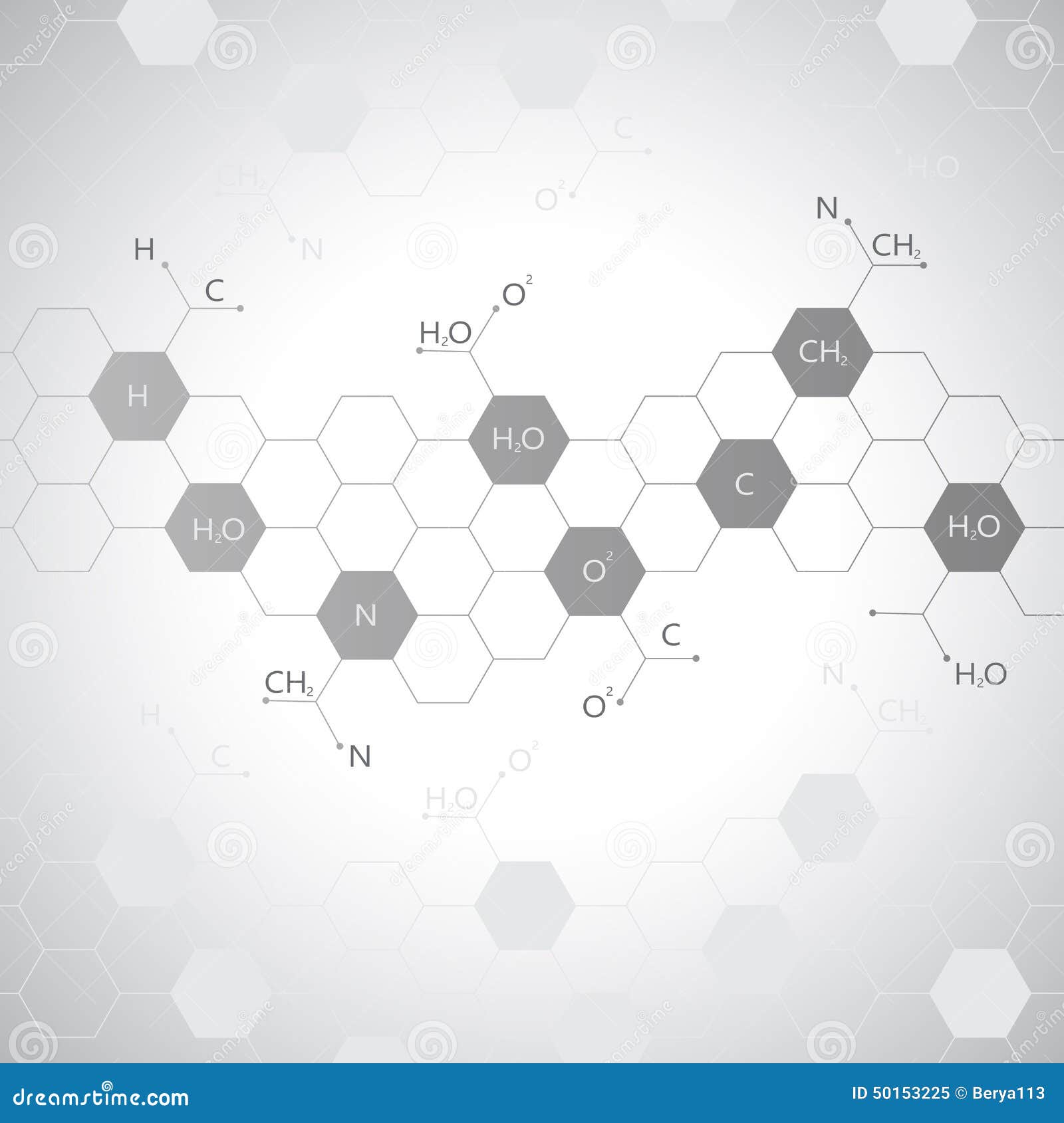 Dna Molecule on Gray Background Stock Vector - Illustration of graphic ...