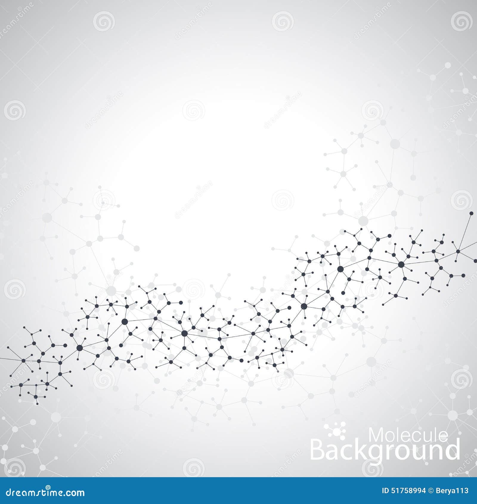 Dna Molecule on Gray Background. Graphic Stock Vector - Illustration of ...