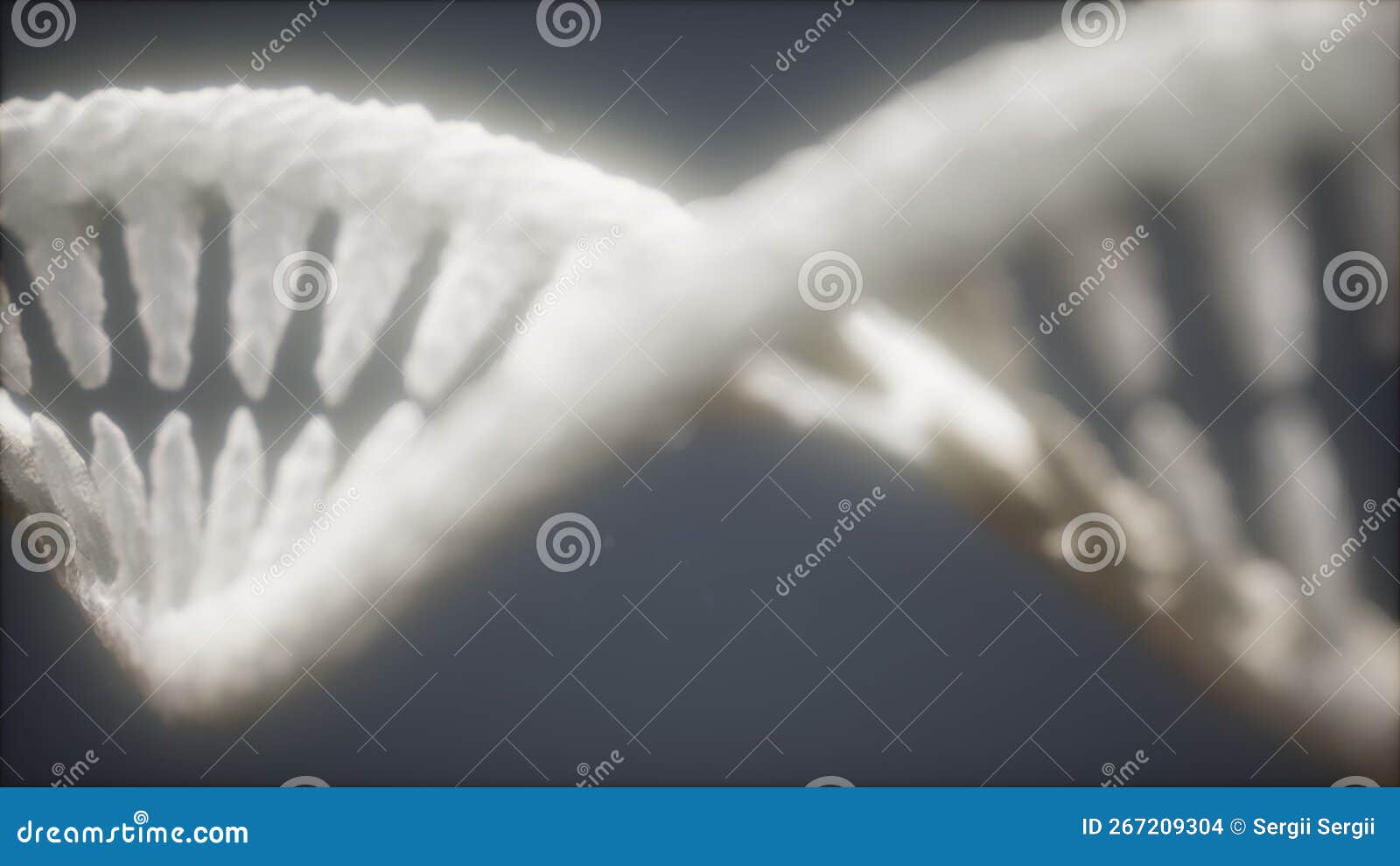 DNA Molecule on the Grey Background Stock Illustration - Illustration ...