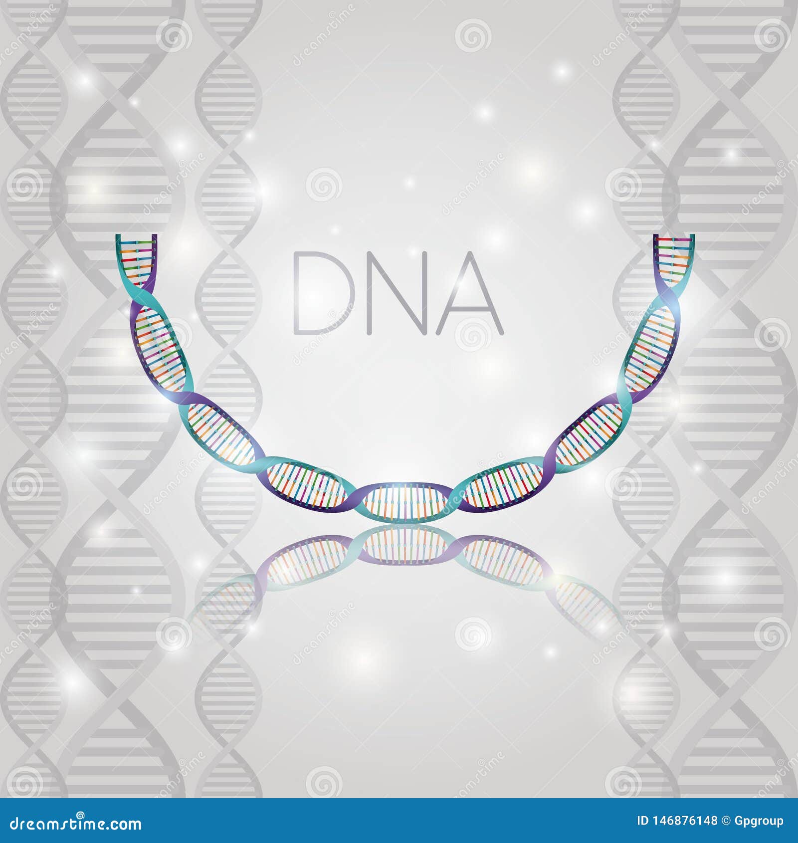 Dna Circle Structure Chromosome Design Cartoon Vector | CartoonDealer ...