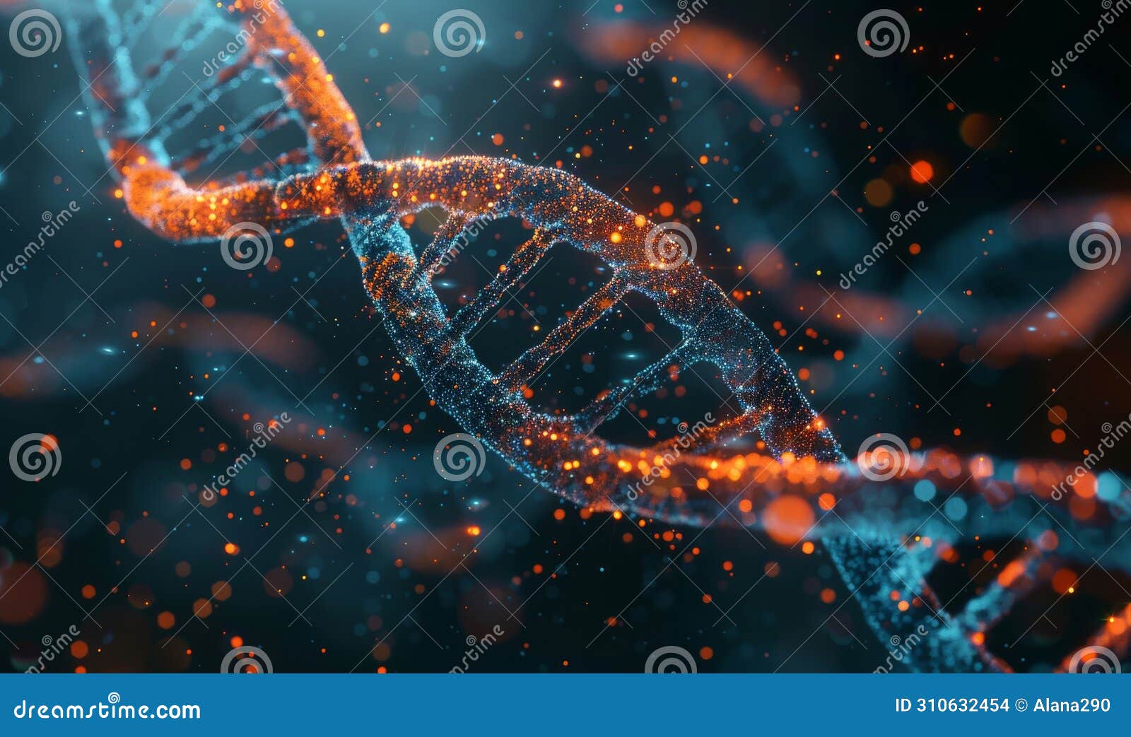 DNA Molecule Helix With Red Human Heart. Concept Of Hereditary Heart ...