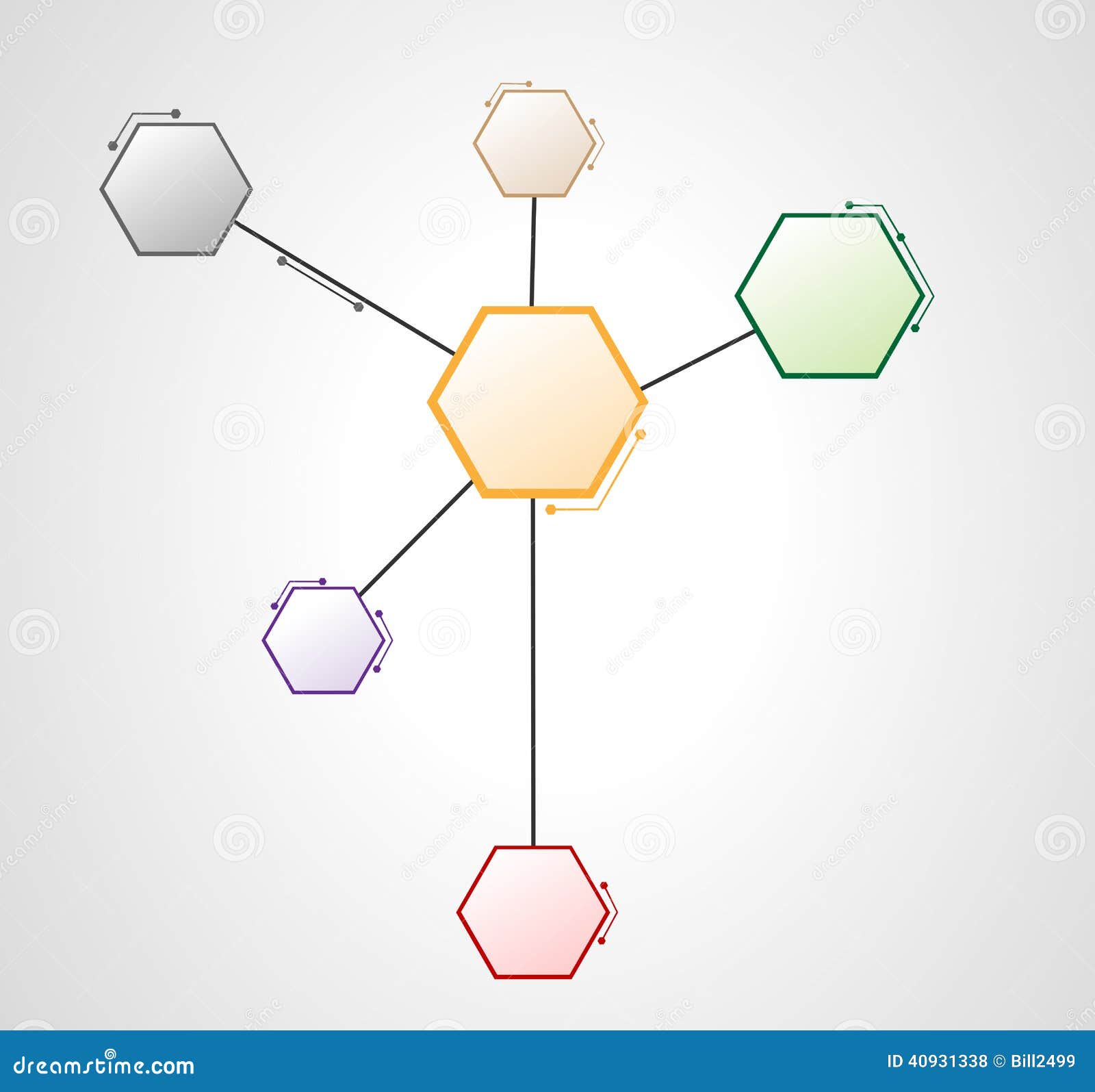 DNA Molecule Hexagon Web Design Stock Illustration - Illustration of ...