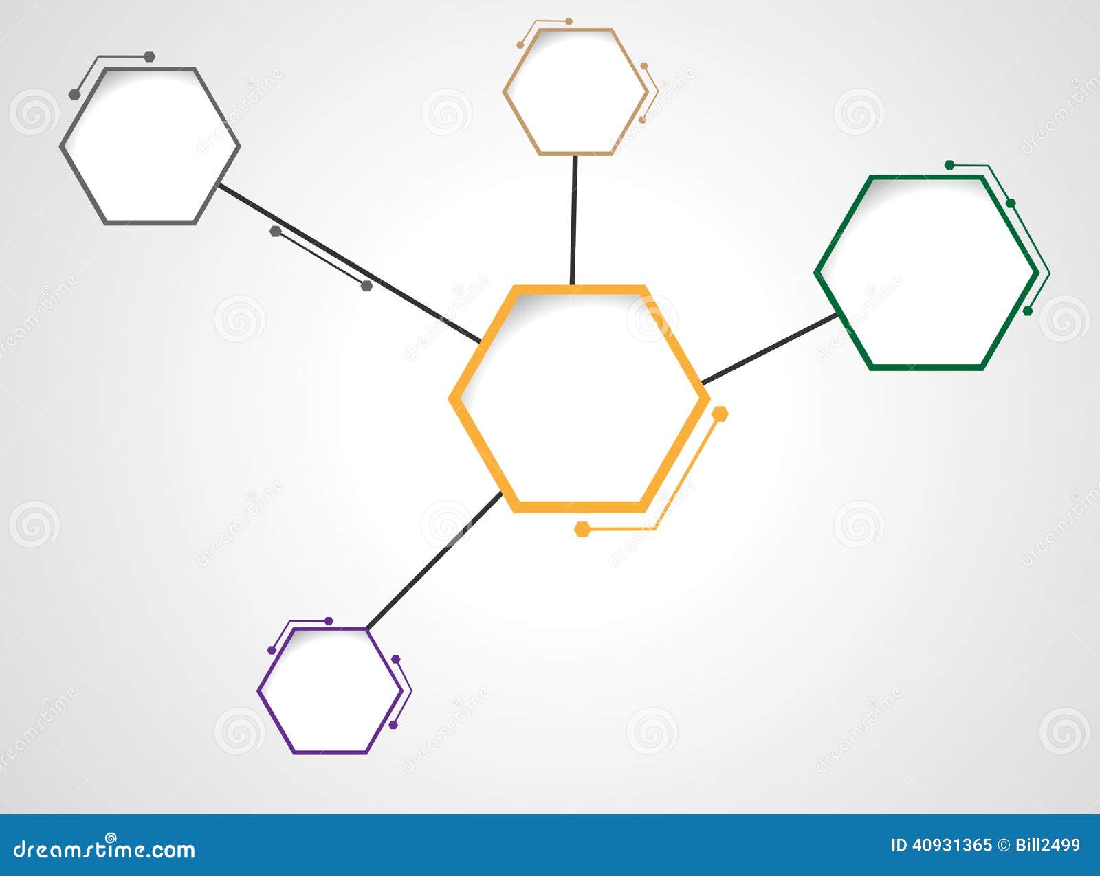 DNA Molecule Hexagon Web Design Stock Illustration - Illustration of ...