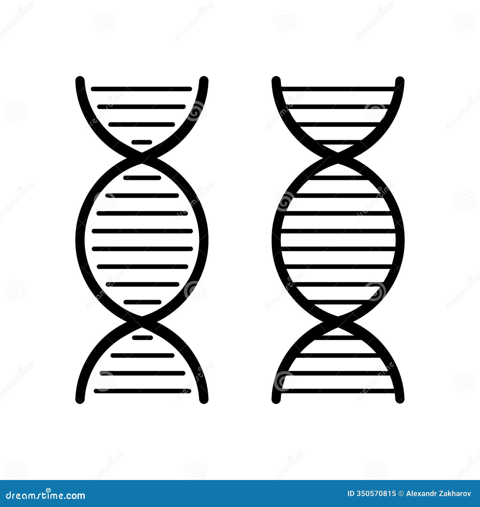 DNA Molecule Icon Set. Genetic Molecule Structure with Connections ...