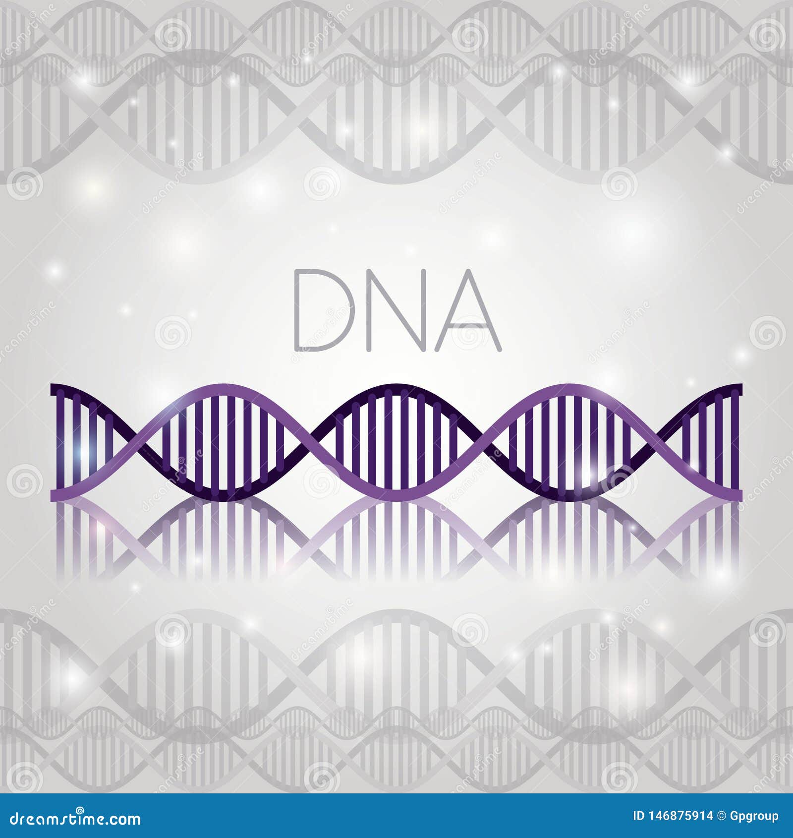 Dna Molecule on Line Structure Pattern Stock Vector - Illustration of ...