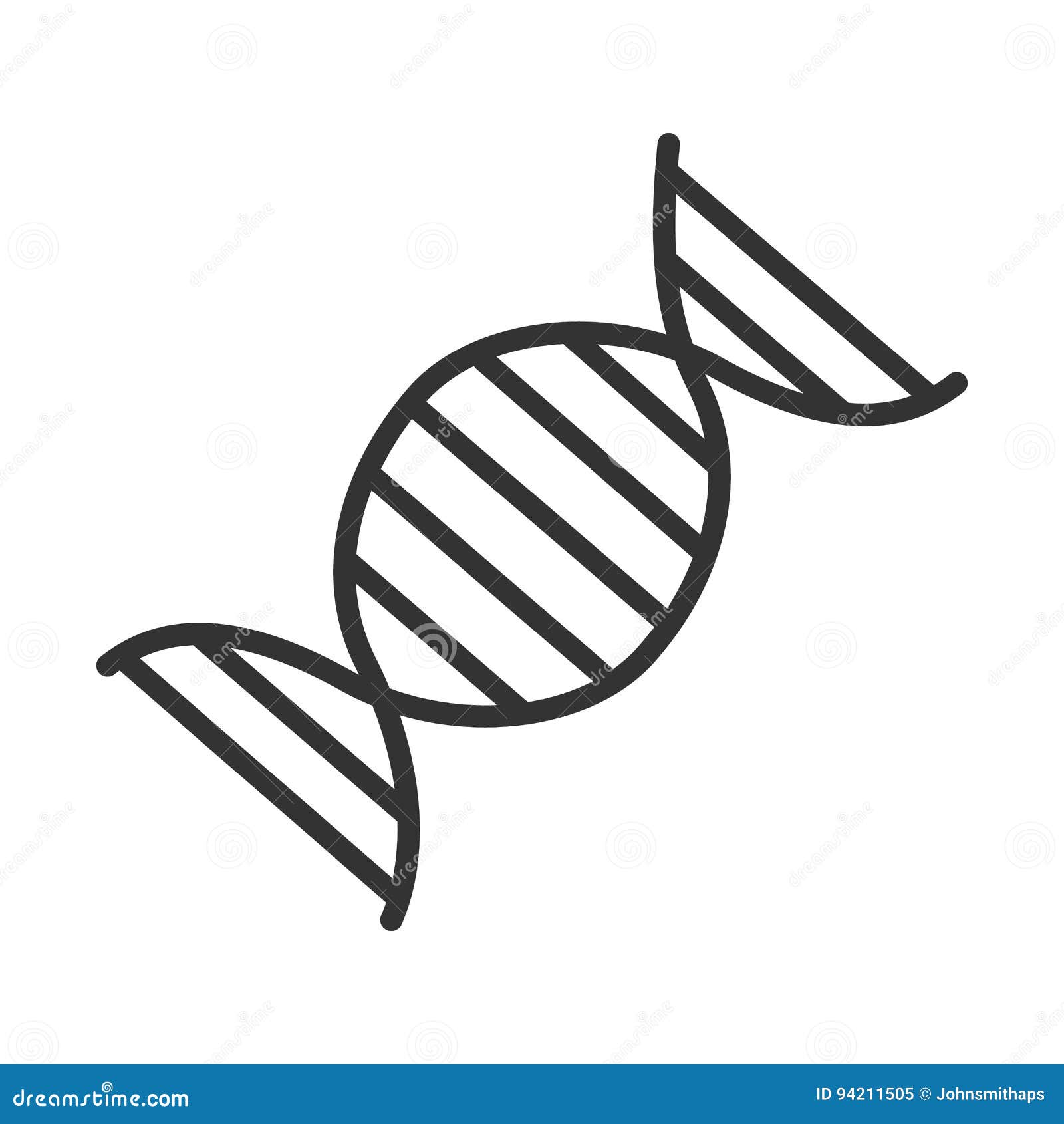 DNA Molecule Linear Icon. Thin Line Illustration. Vector Isolated ...