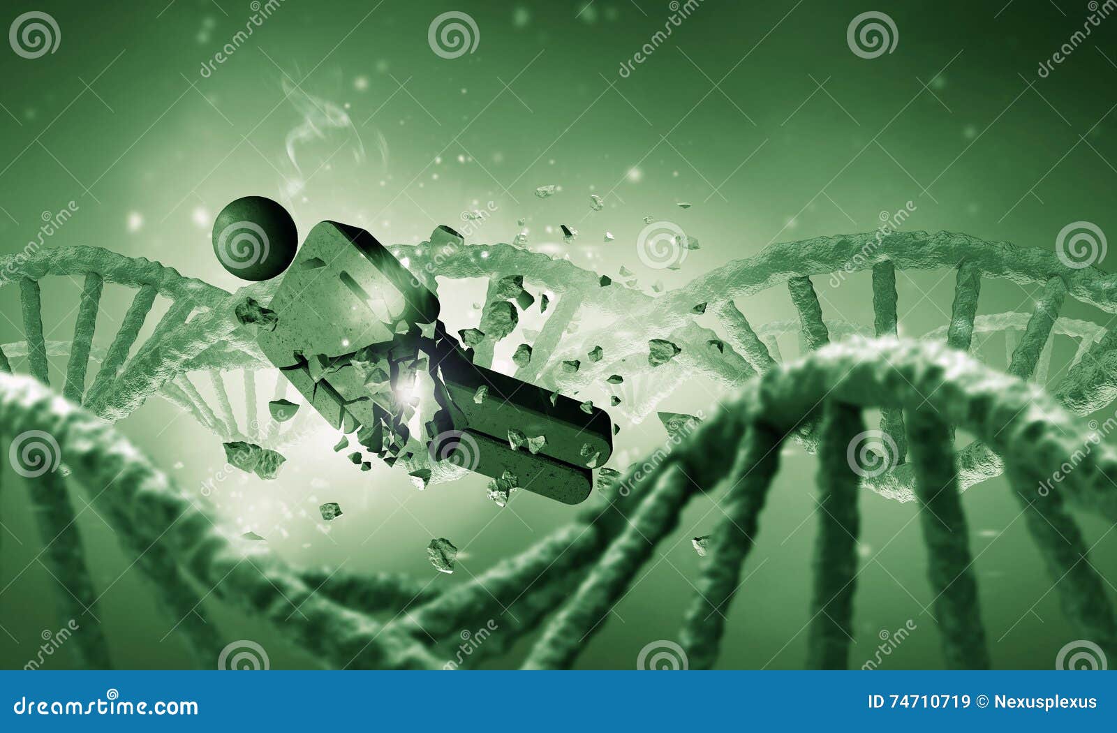 DNA Molecule Research . Mixed Media Stock Illustration - Illustration ...