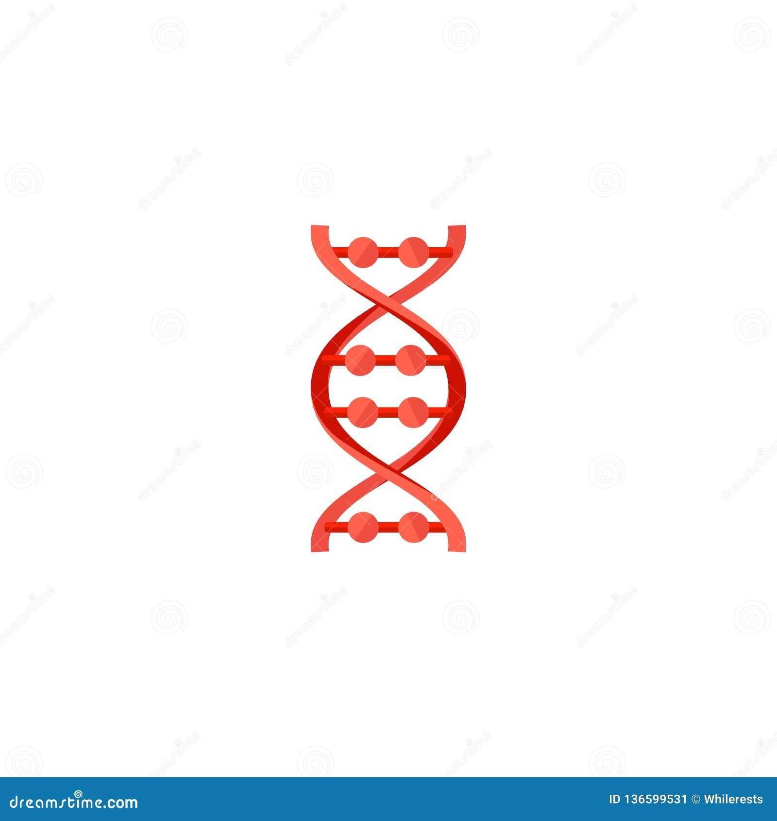 DNA Molecule Sign, Genetic Elements and Icon Strand. Vector Stock ...