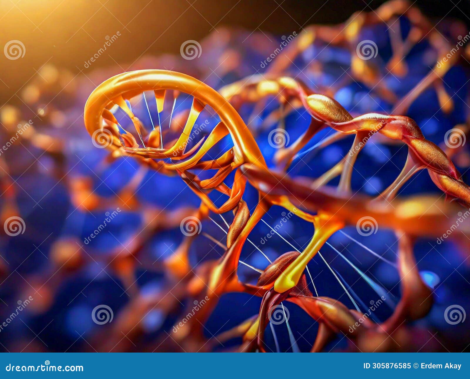 DNA Molecule Structure.3D Rendering, Science and Medical Composition ...