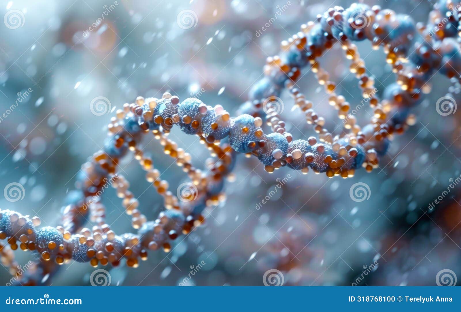 DNA Molecule Structure. Genetic Engineering of the Future Stock Photo ...