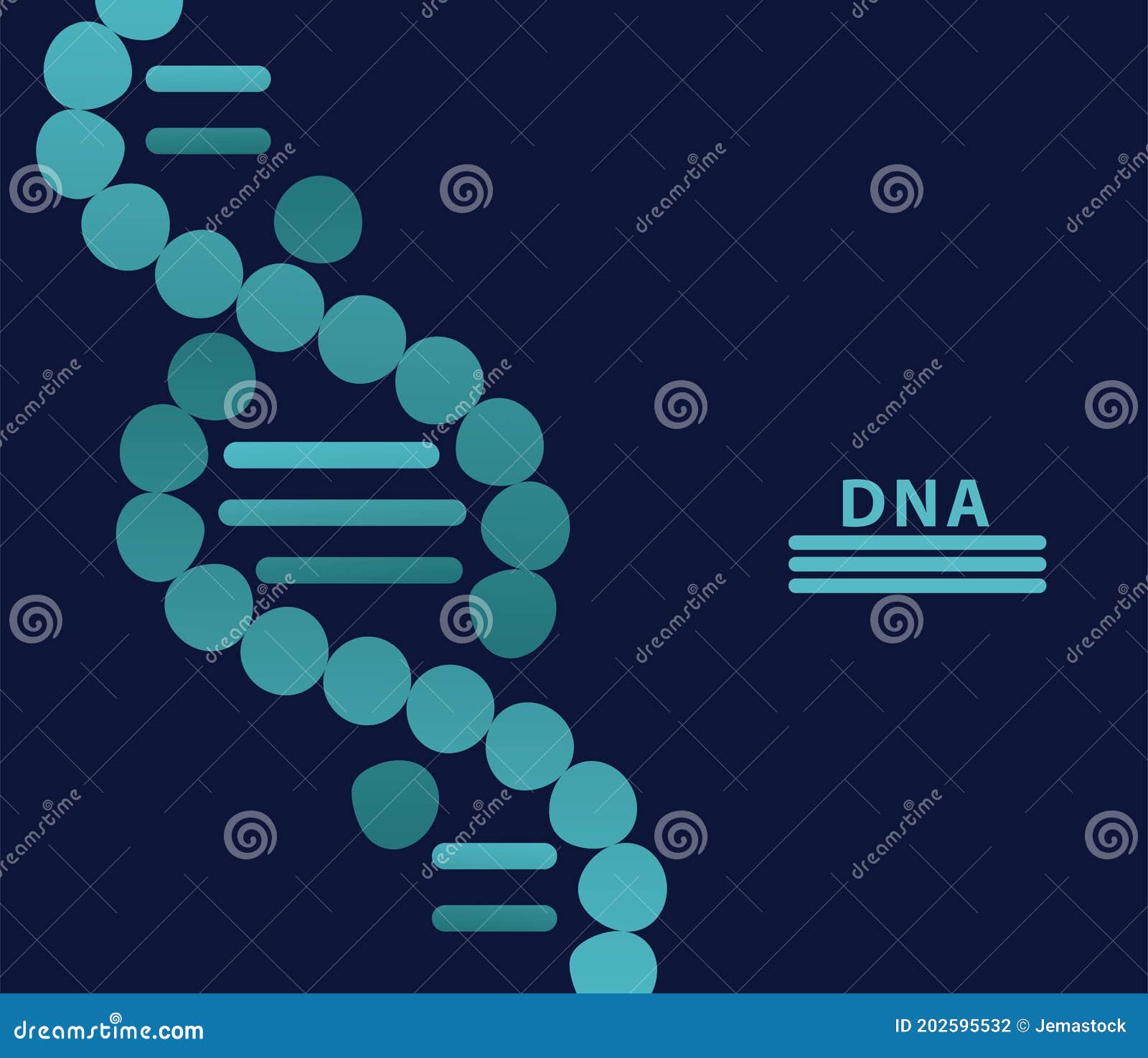Dna Molecule Structure and Lettering Stock Vector - Illustration of ...