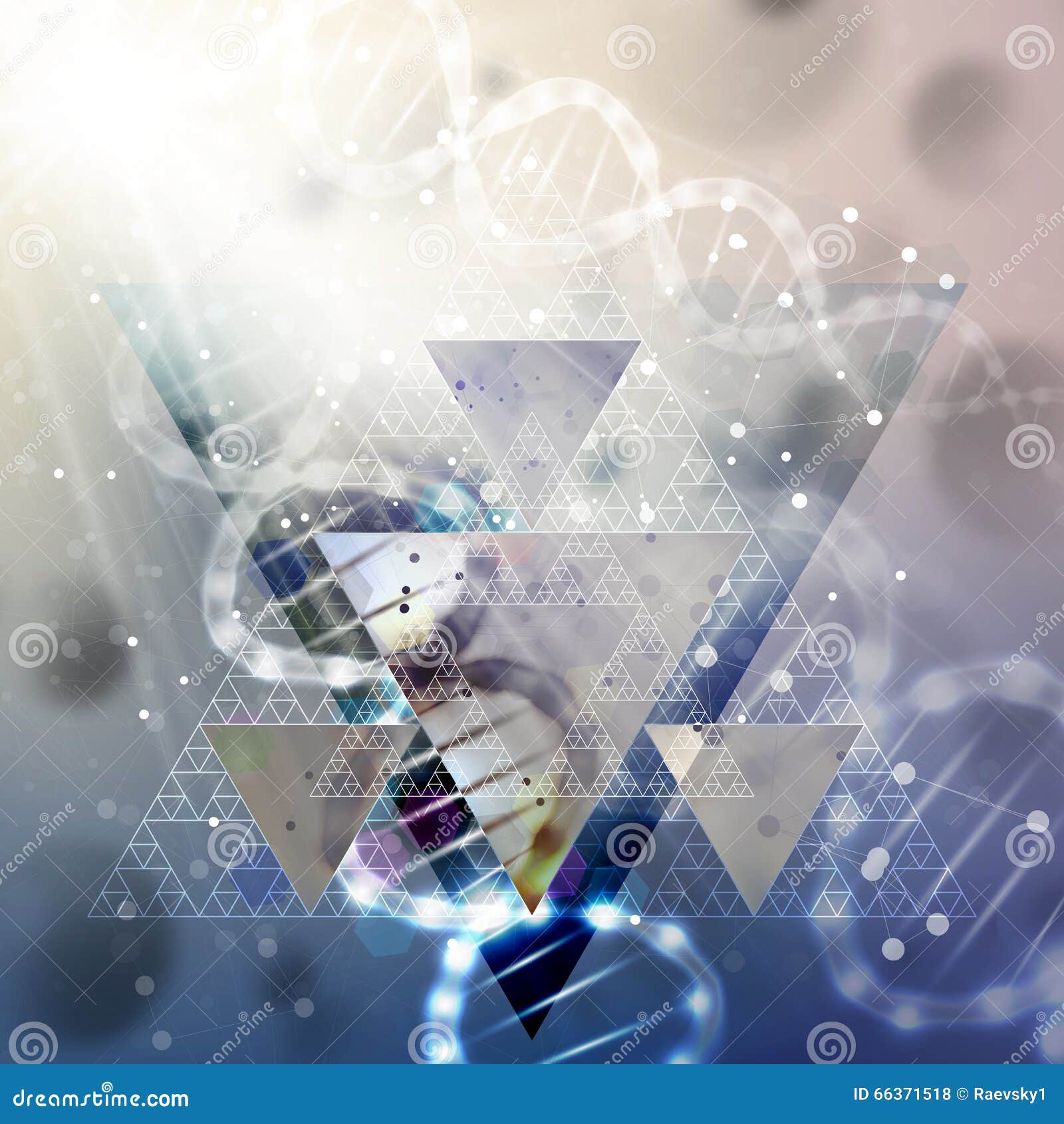 DNA Molecule Structure on Light Blue Background. Science Vector ...