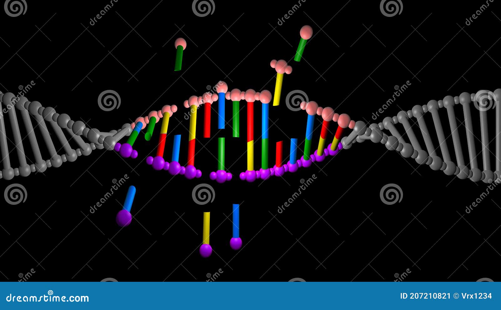 DNA Molecule Structure Repair, Editing and Manipulation. CRISPR . 3d ...