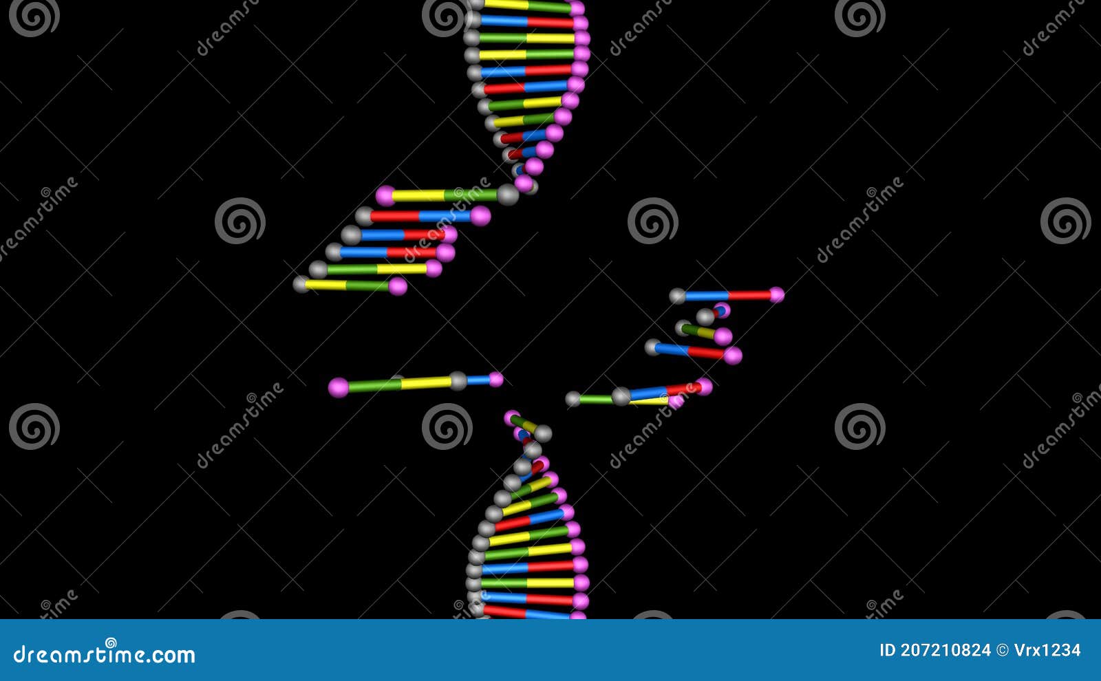 DNA Molecule Structure Repair, Editing and Manipulation. CRISPR . 3d ...