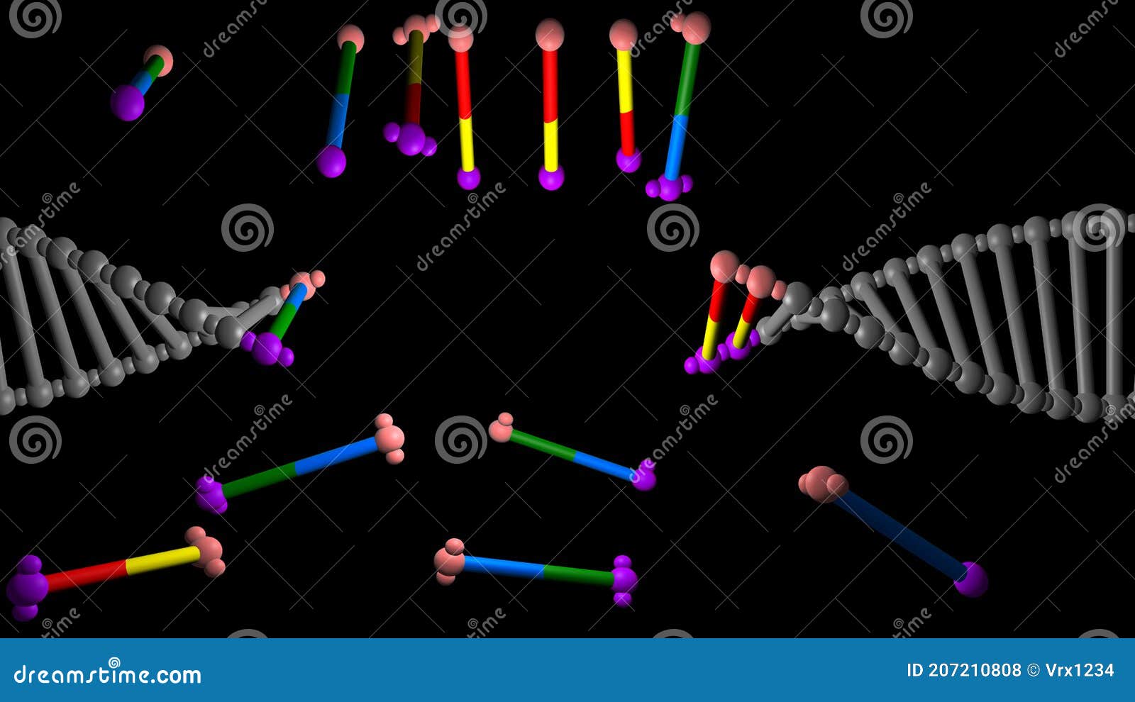 DNA Molecule Structure Repair, Editing and Manipulation. CRISPR . 3d ...