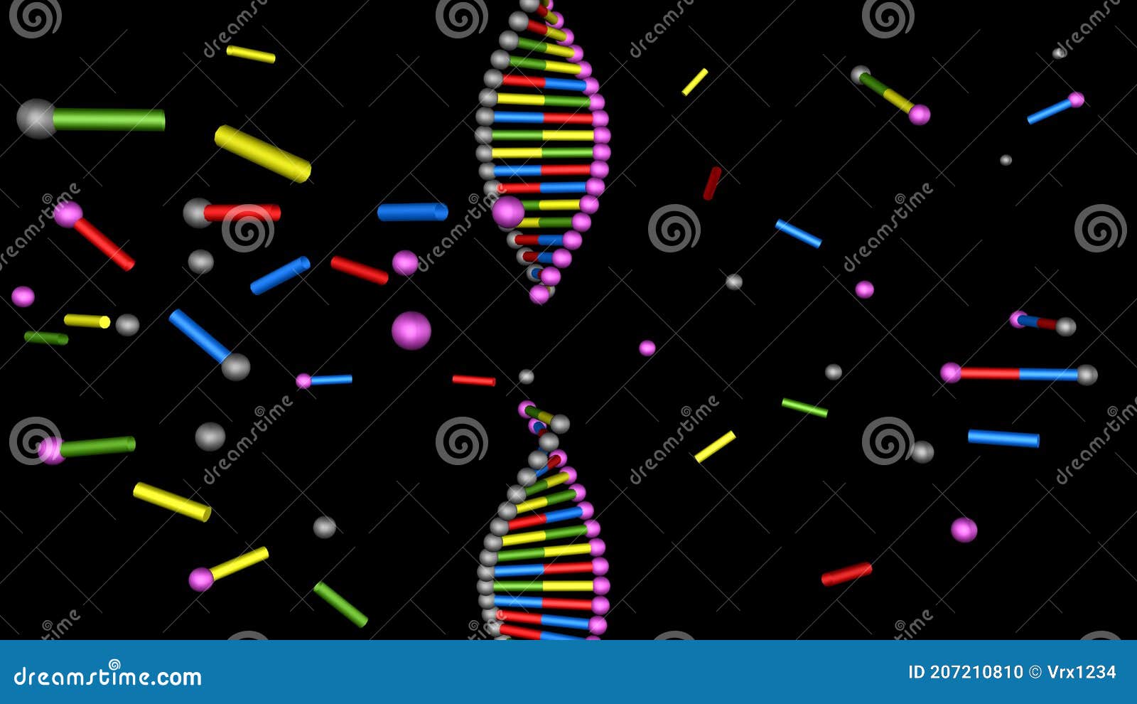 DNA Molecule Structure Repair, Editing and Manipulation. CRISPR . 3d ...