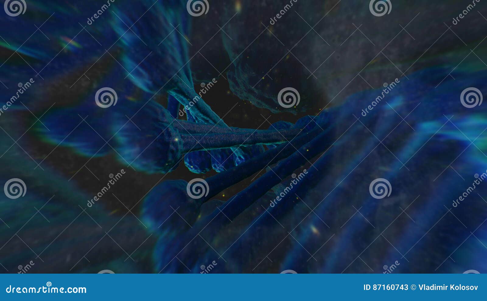 DNA Molecule Structure Under a Microscope Stock Illustration ...