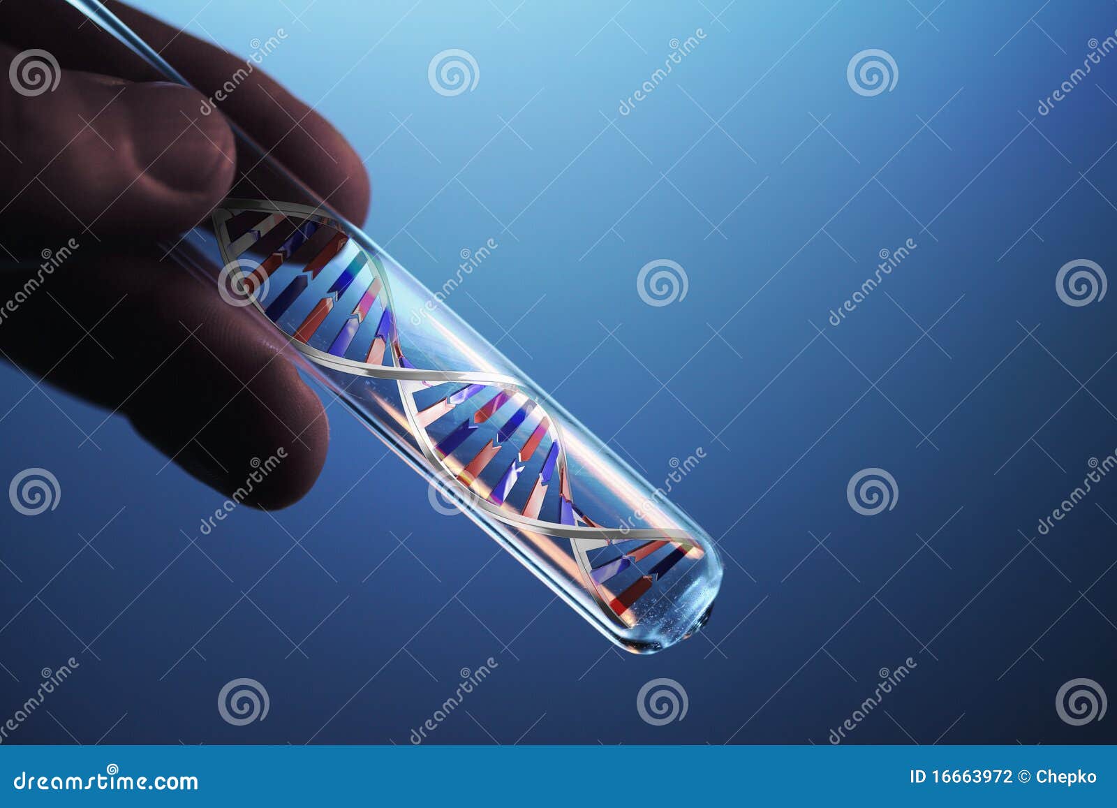 Dna molecule in test tube stock photo. Image of medical - 16663972