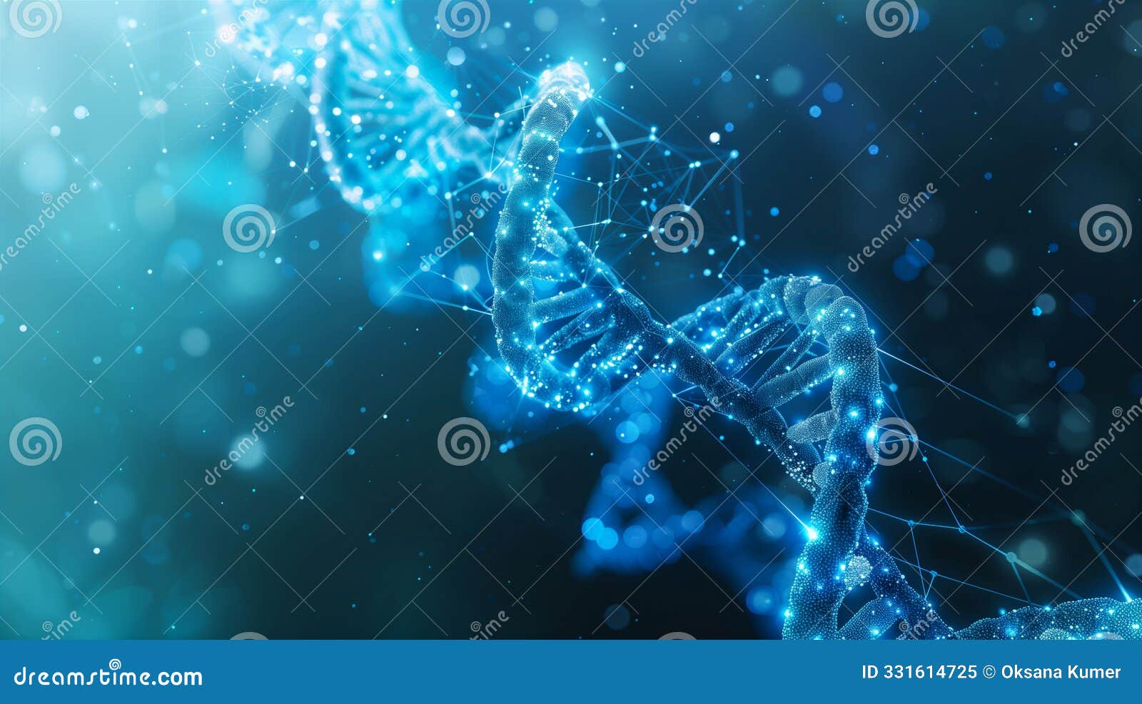 DNA Molecule on Transparent Digital Screen in Modern Laboratory ...