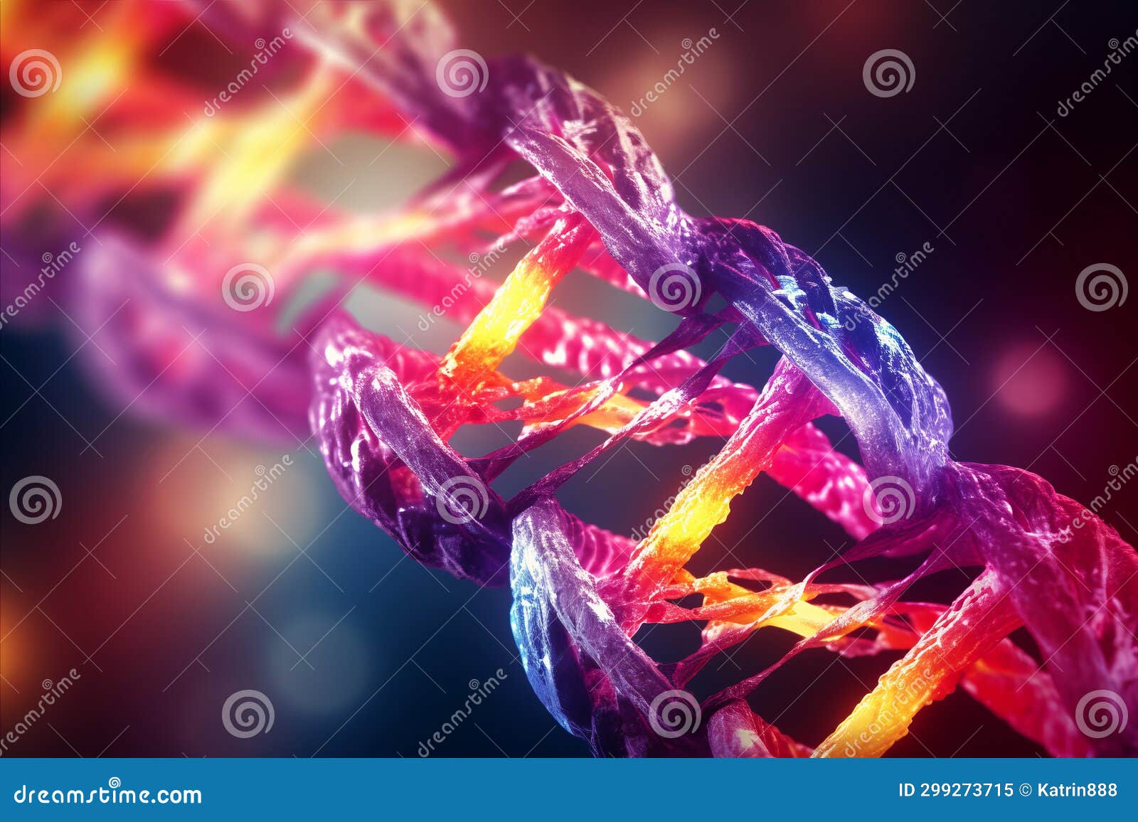 DNA Molecule Under Microscope Stock Illustration - Illustration of ...