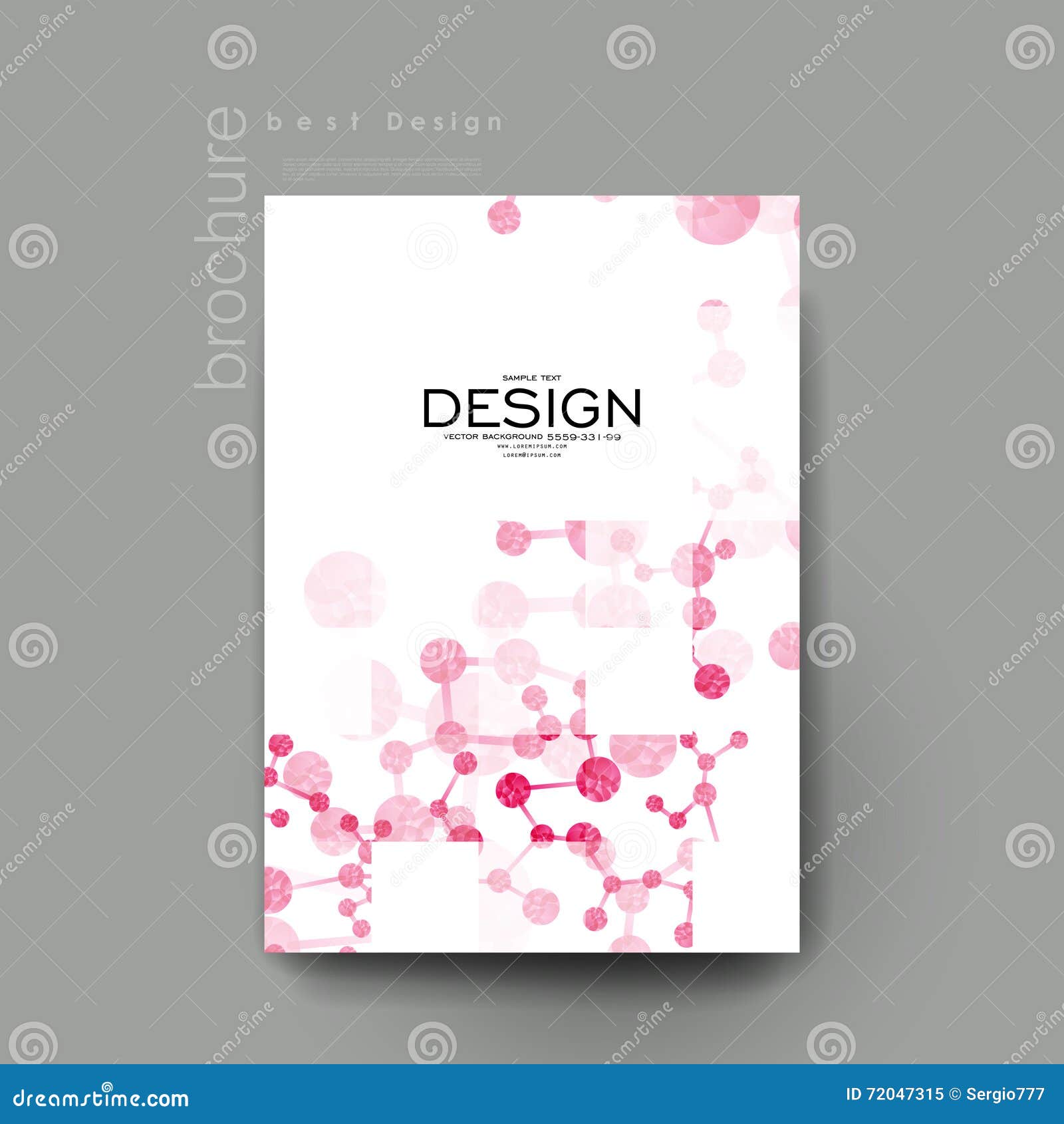DNA Molecule Vector Brochure Template. Flyer Layout Stock Vector ...
