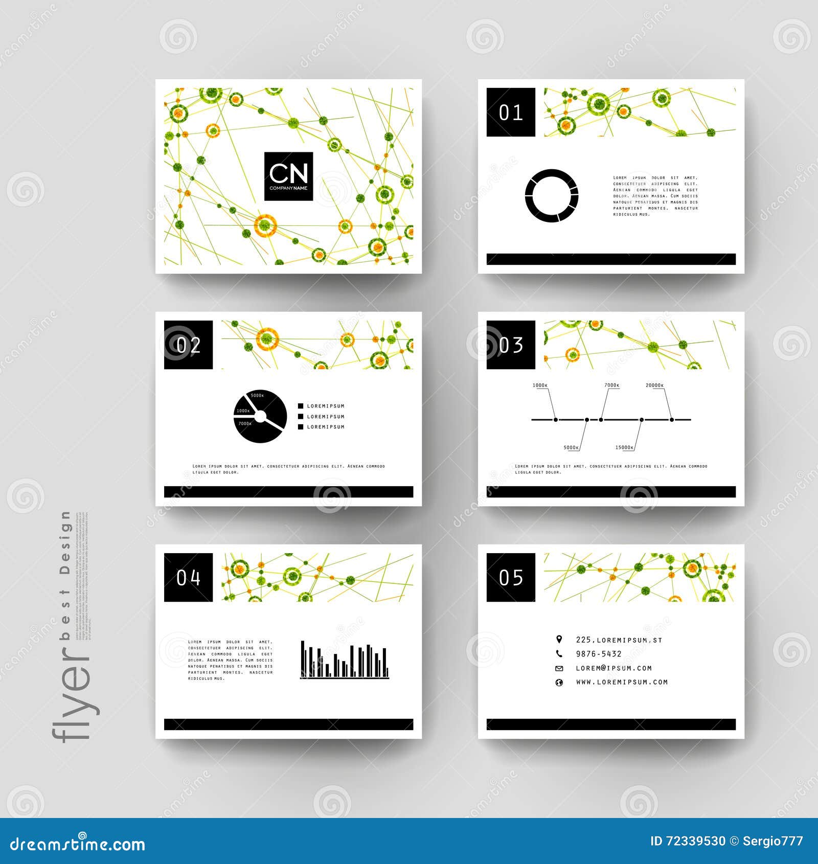 DNA Molecule Vector Brochure Template. Flyer Layout Stock Vector ...