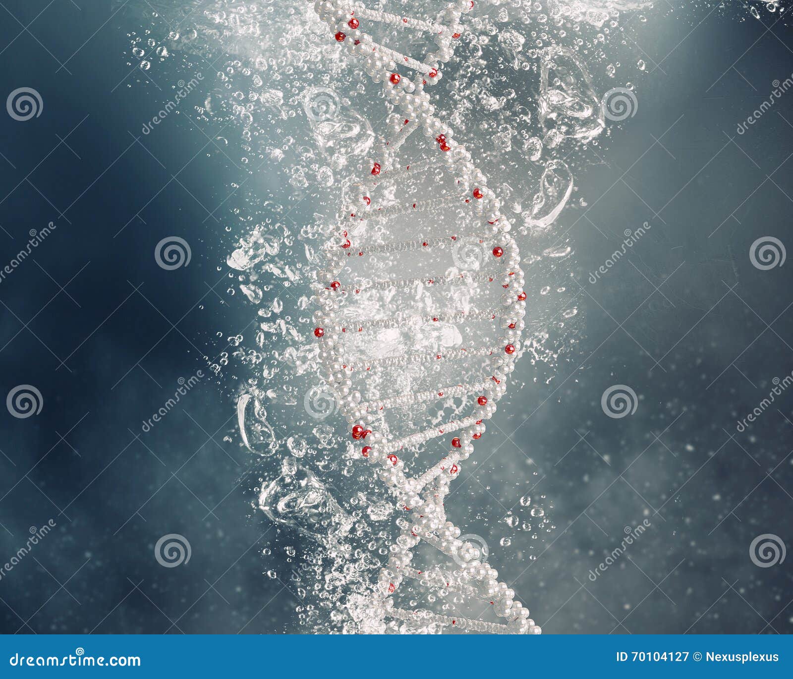 DNA molecule in water stock image. Image of blue, sign - 70104127