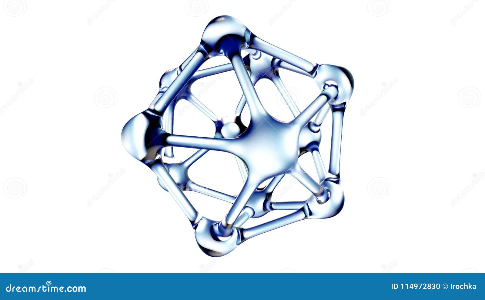 DNA Molecule in Water Over White Background. Stock Illustration ...