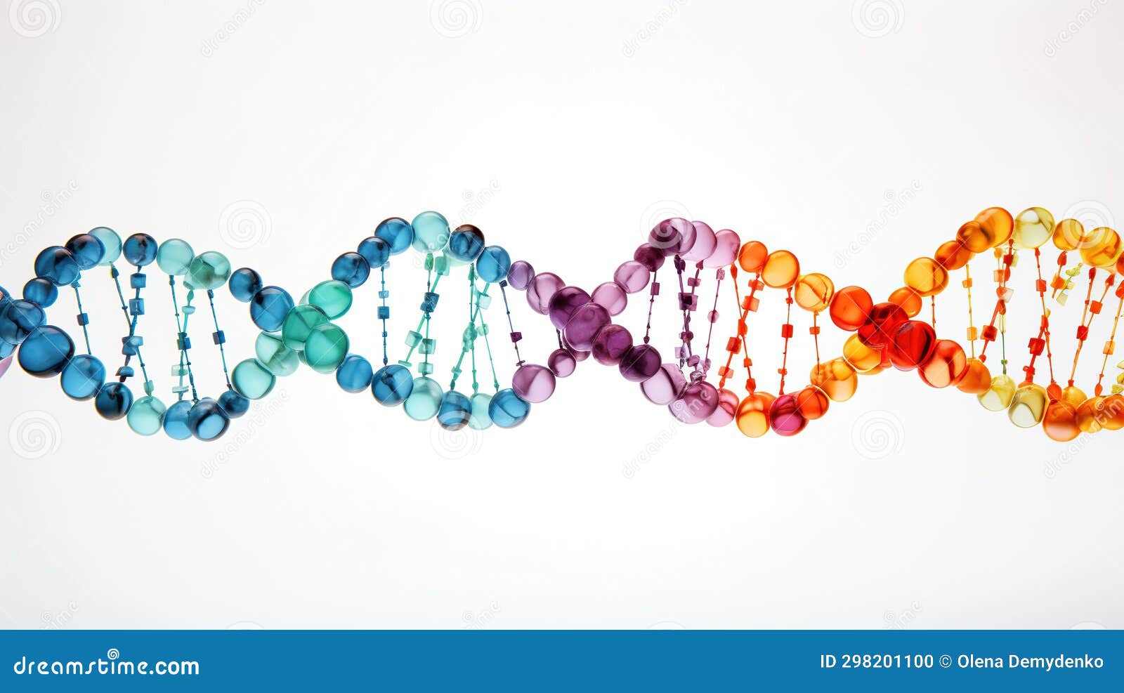 DNA Molecule on White Background. Stock Illustration - Illustration of ...