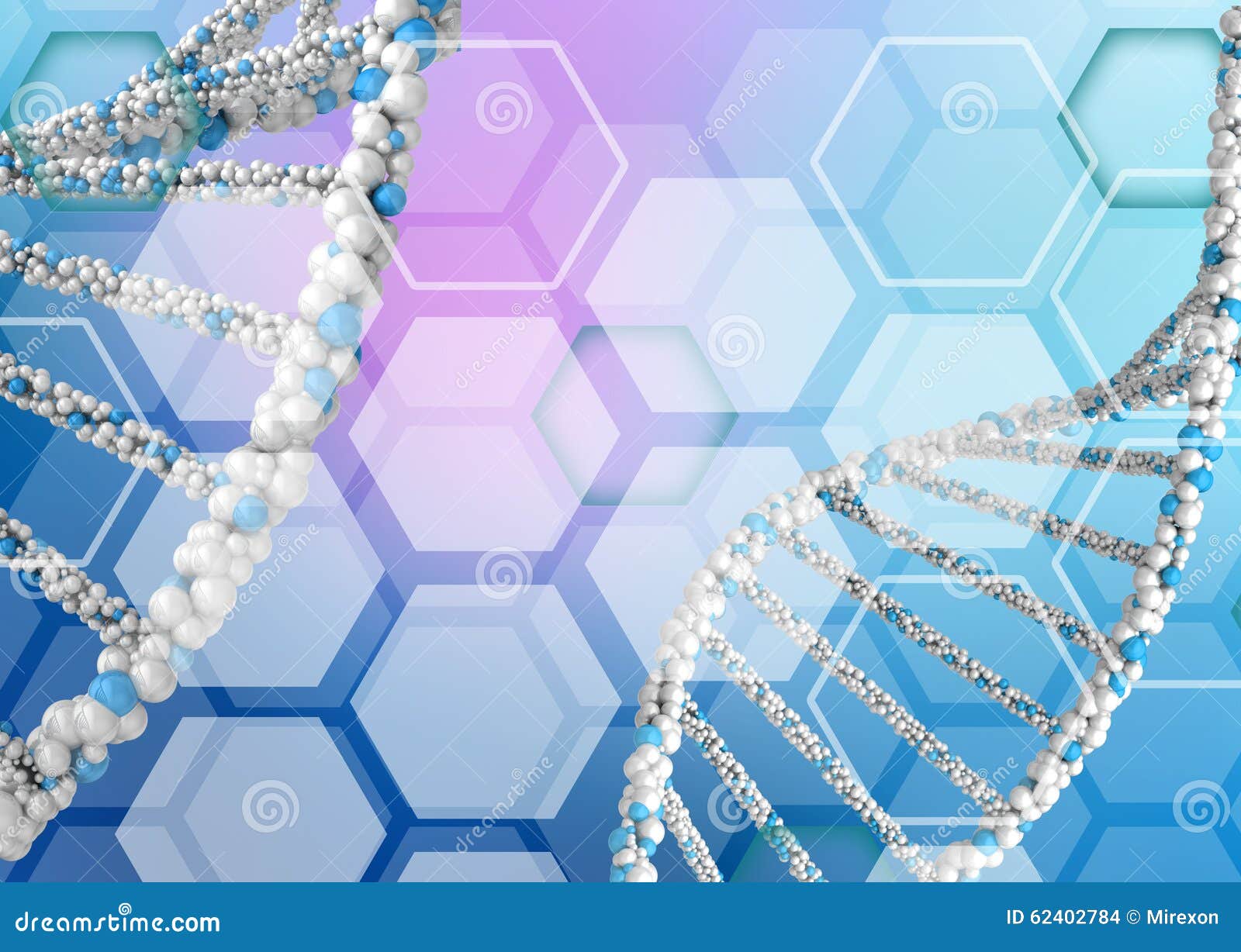 DNA Molecules on an Abstract Background Stock Illustration ...