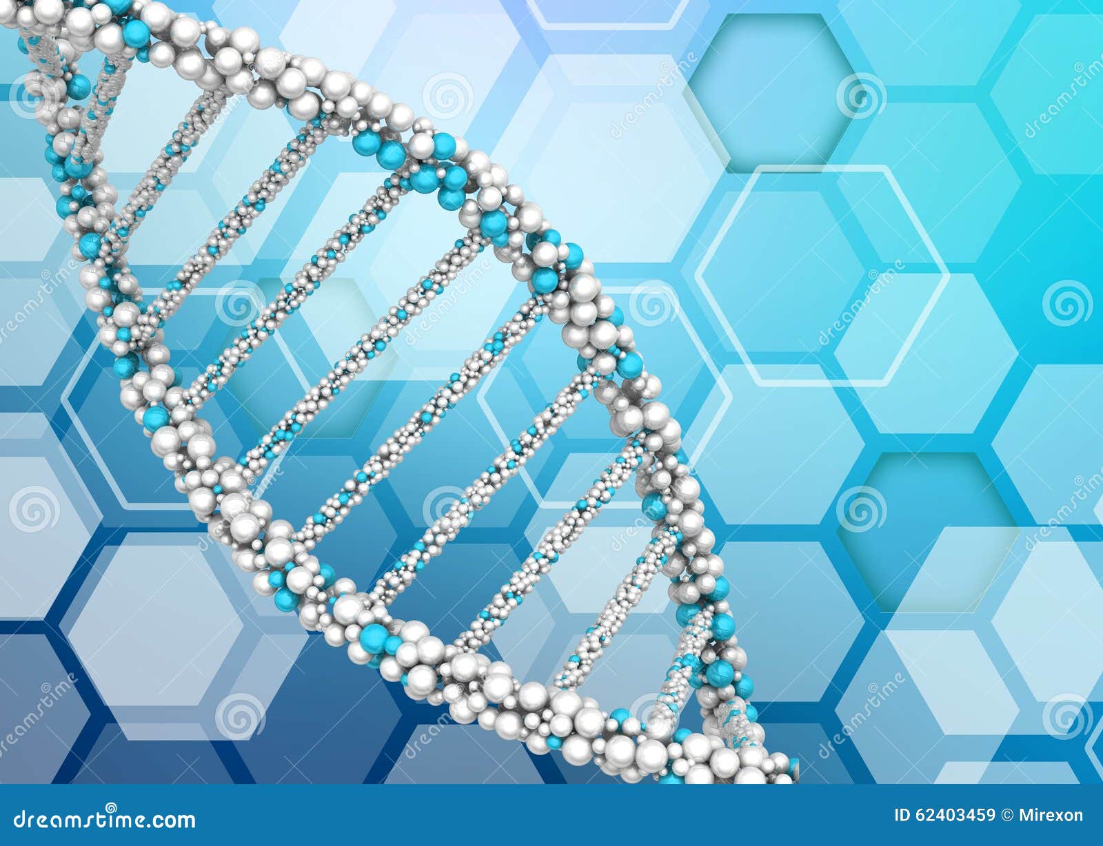 DNA Molecules on an Abstract Background Stock Illustration ...