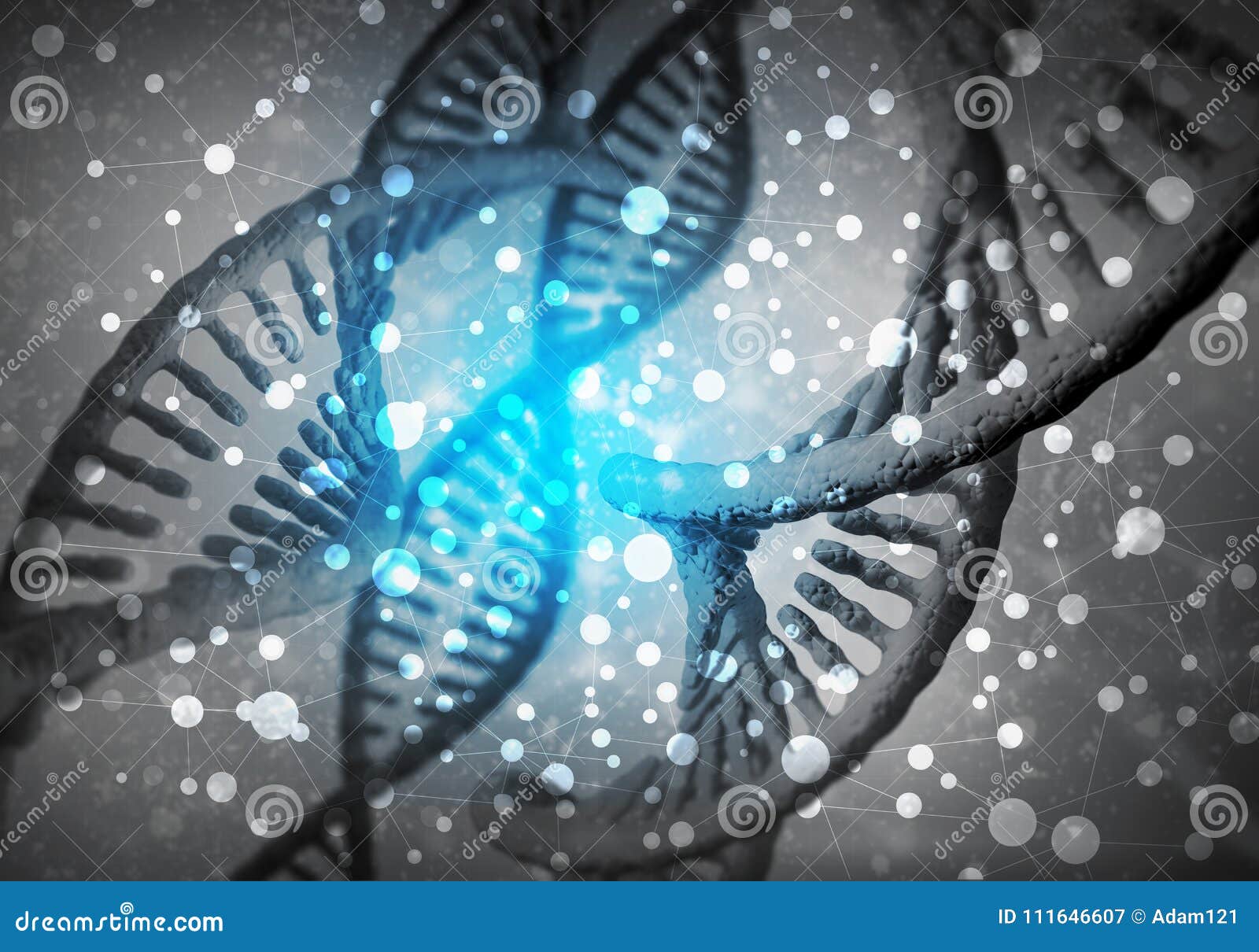DNA molecules background stock illustration. Illustration of color ...