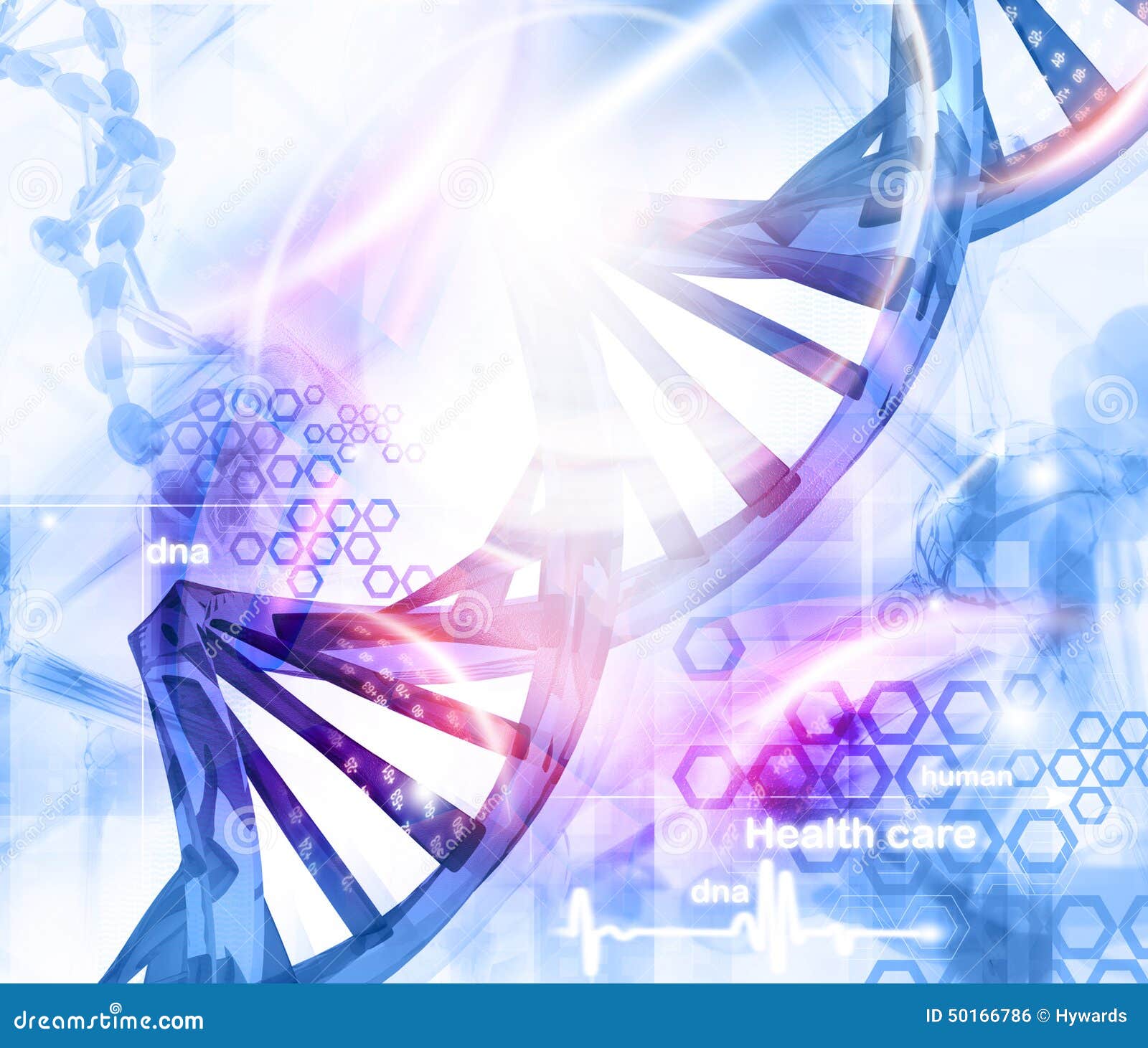 DNA molecules background stock illustration. Illustration of human ...