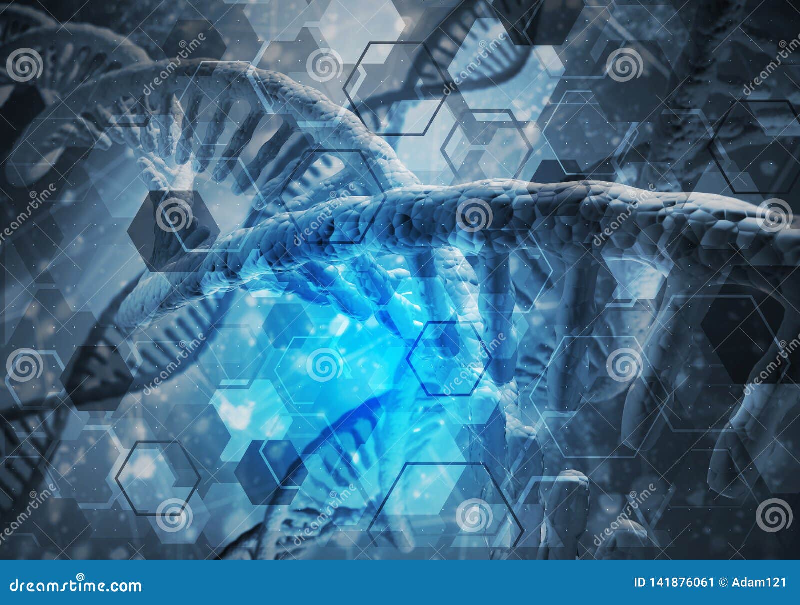 DNA molecules background stock image. Image of digitally - 141876061