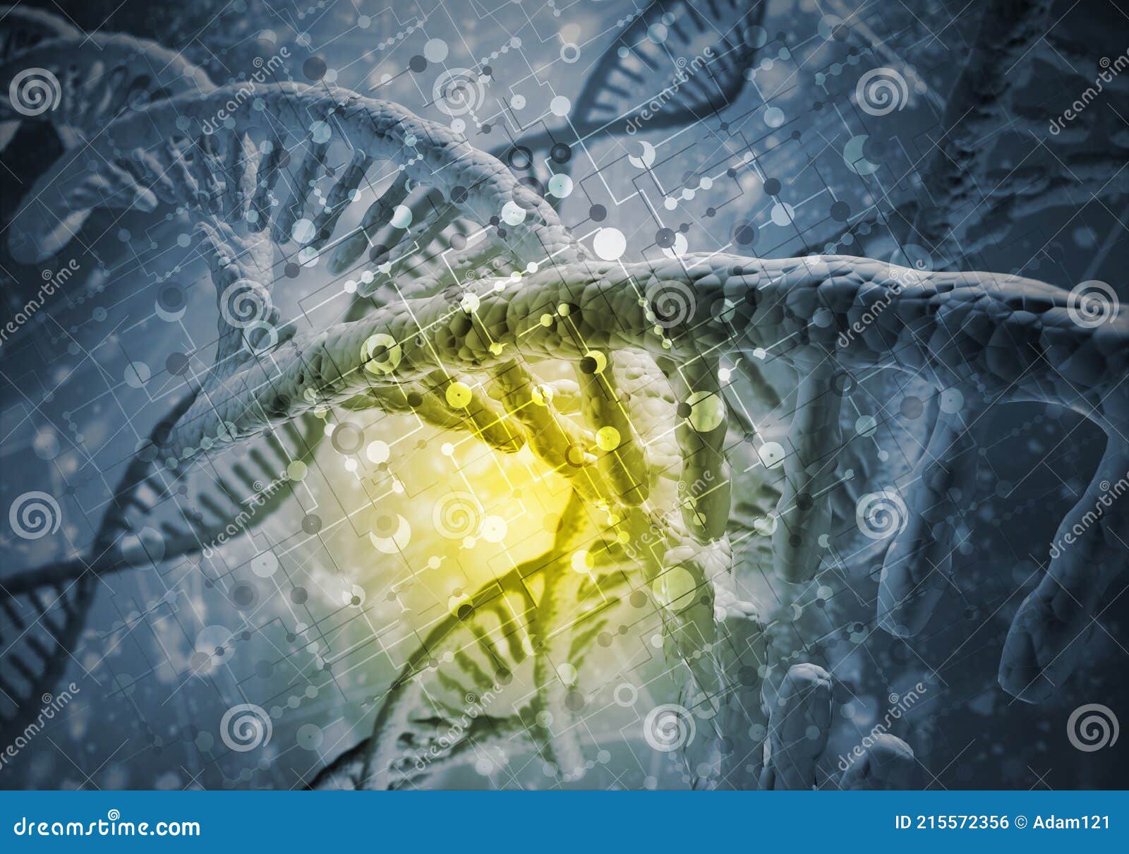 DNA molecules background stock illustration. Illustration of cell ...