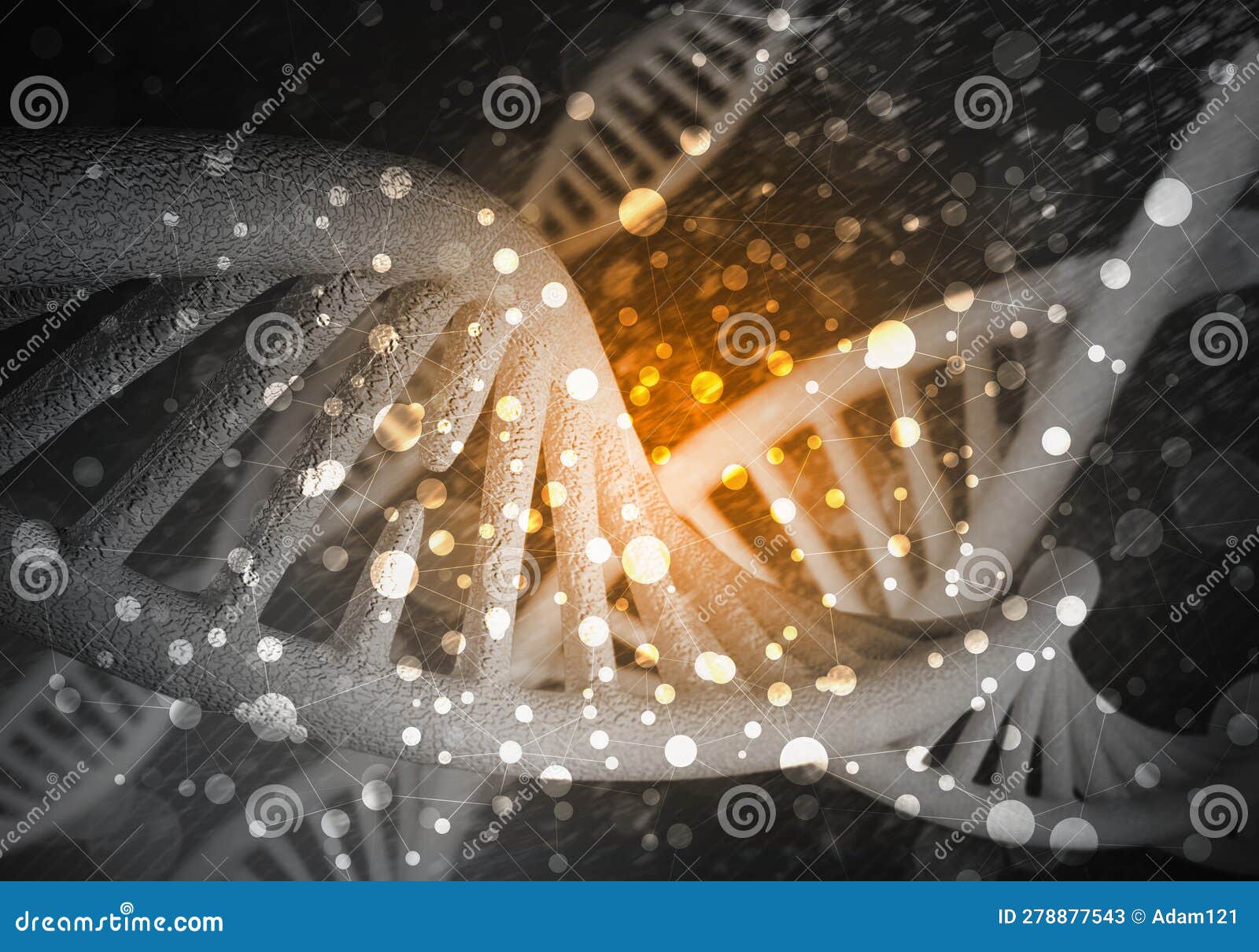 DNA molecules background stock illustration. Illustration of color ...