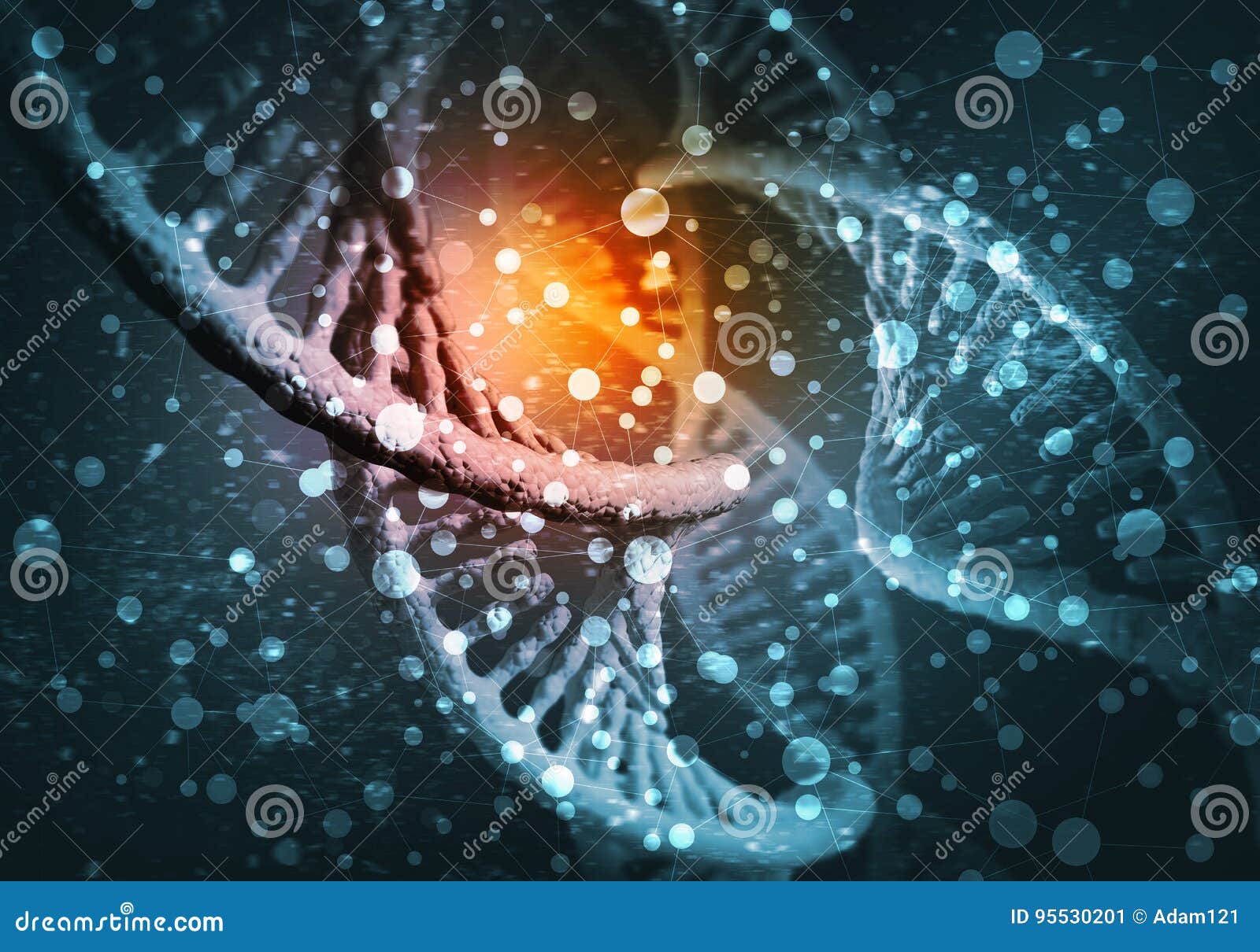 DNA molecules background stock illustration. Illustration of medical ...